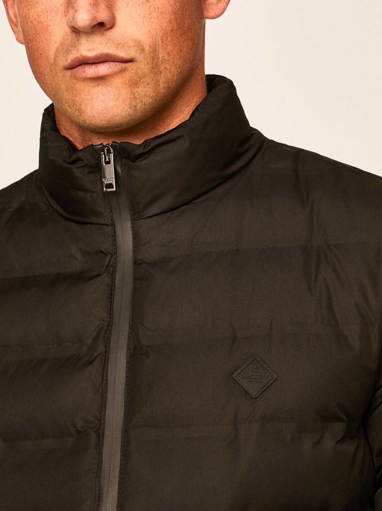 Hackett Black Lightweight Moto Jacket | Designerwear | Buy Now Pay ...