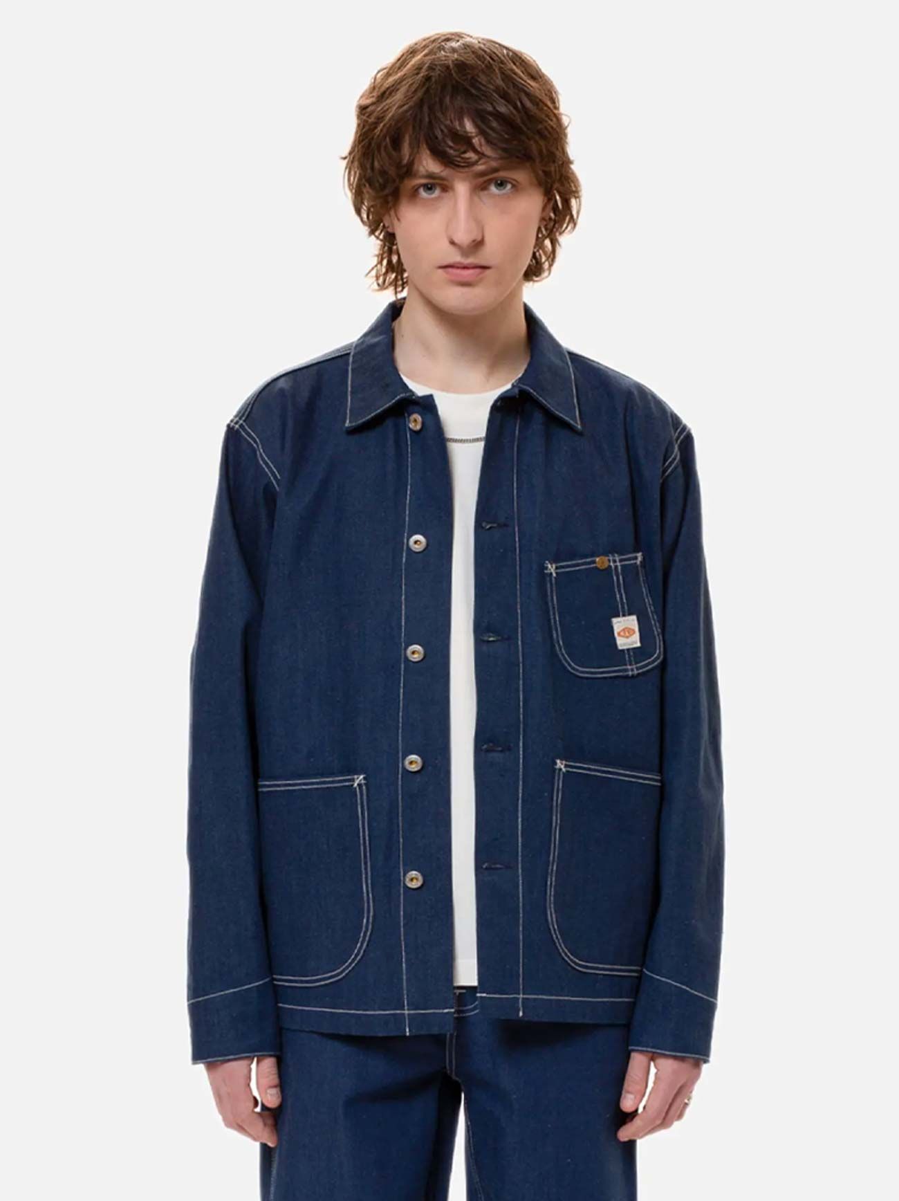 Nudie Jeans Mens Denim Howie Chore Jacket | Designerwear