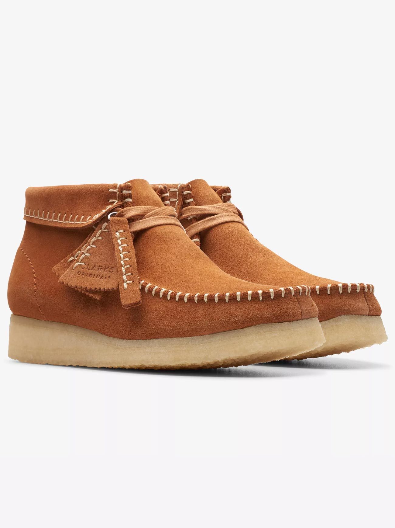 Clarks Originals Womens Ginger Suede Stitch Wallabee Shoe | Designerwear