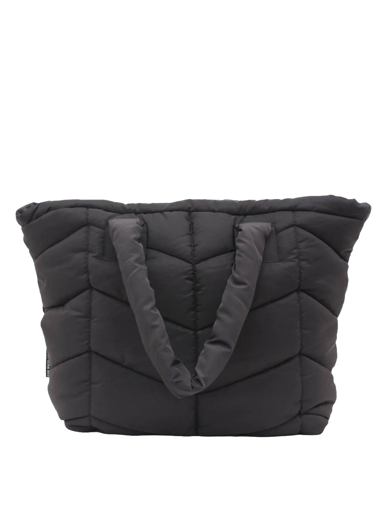 Fine White Line Womens Grey Padded Tote Bag | Designerwear