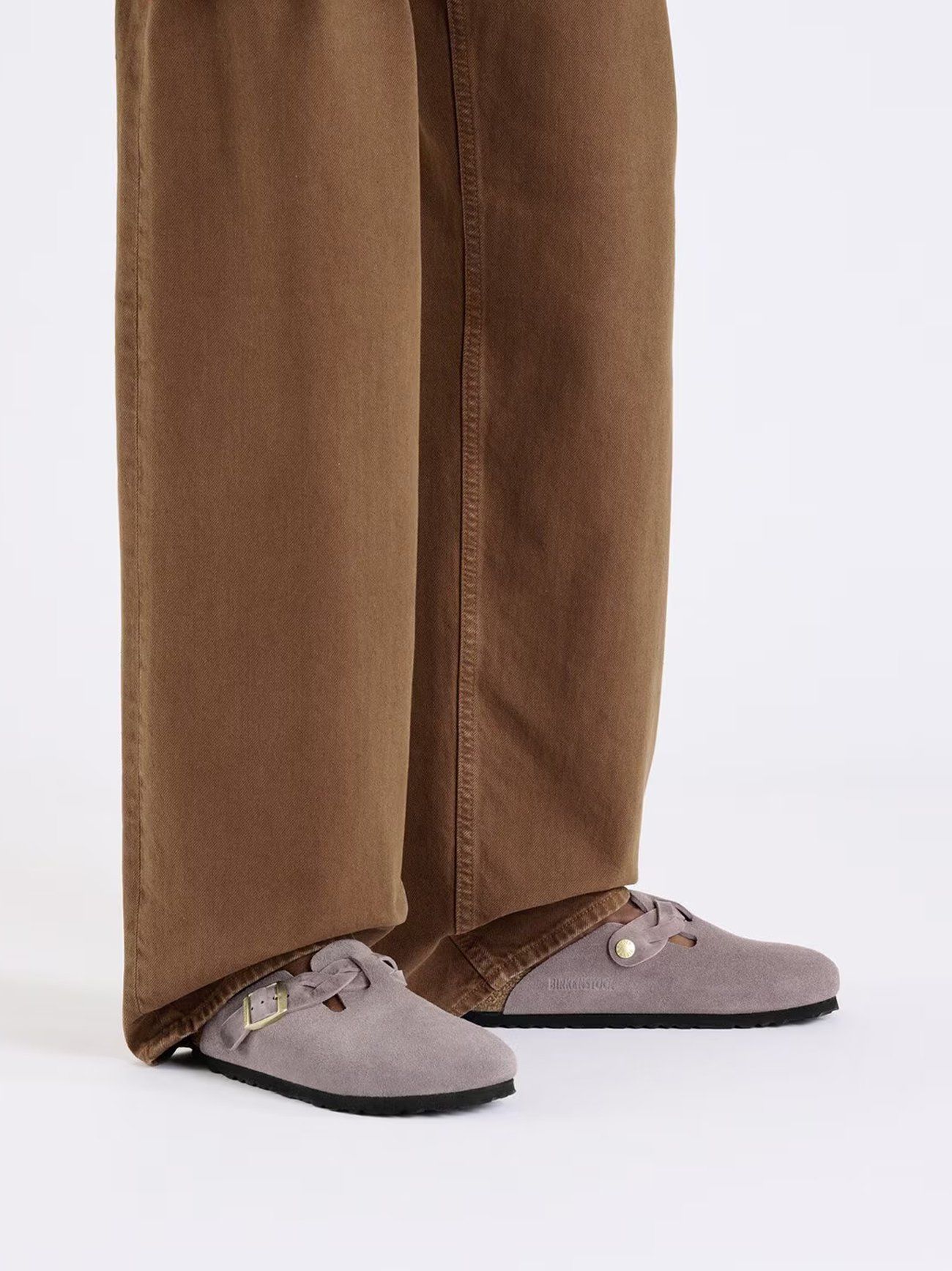 Birkenstock Womens Faded Purple Boston Braided Clog | Designerwear