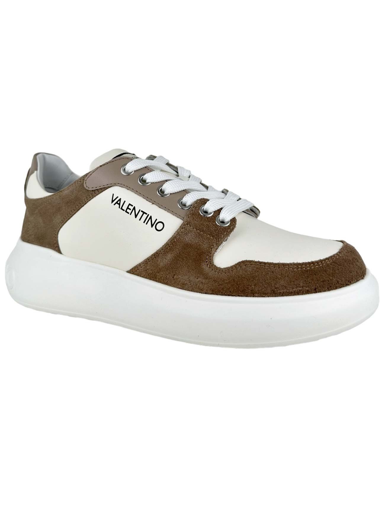 Valentino Mens White Taupe Bounce Trainer Designerwear valentino-mens-white-taupe-bounce-trainer-designerwear