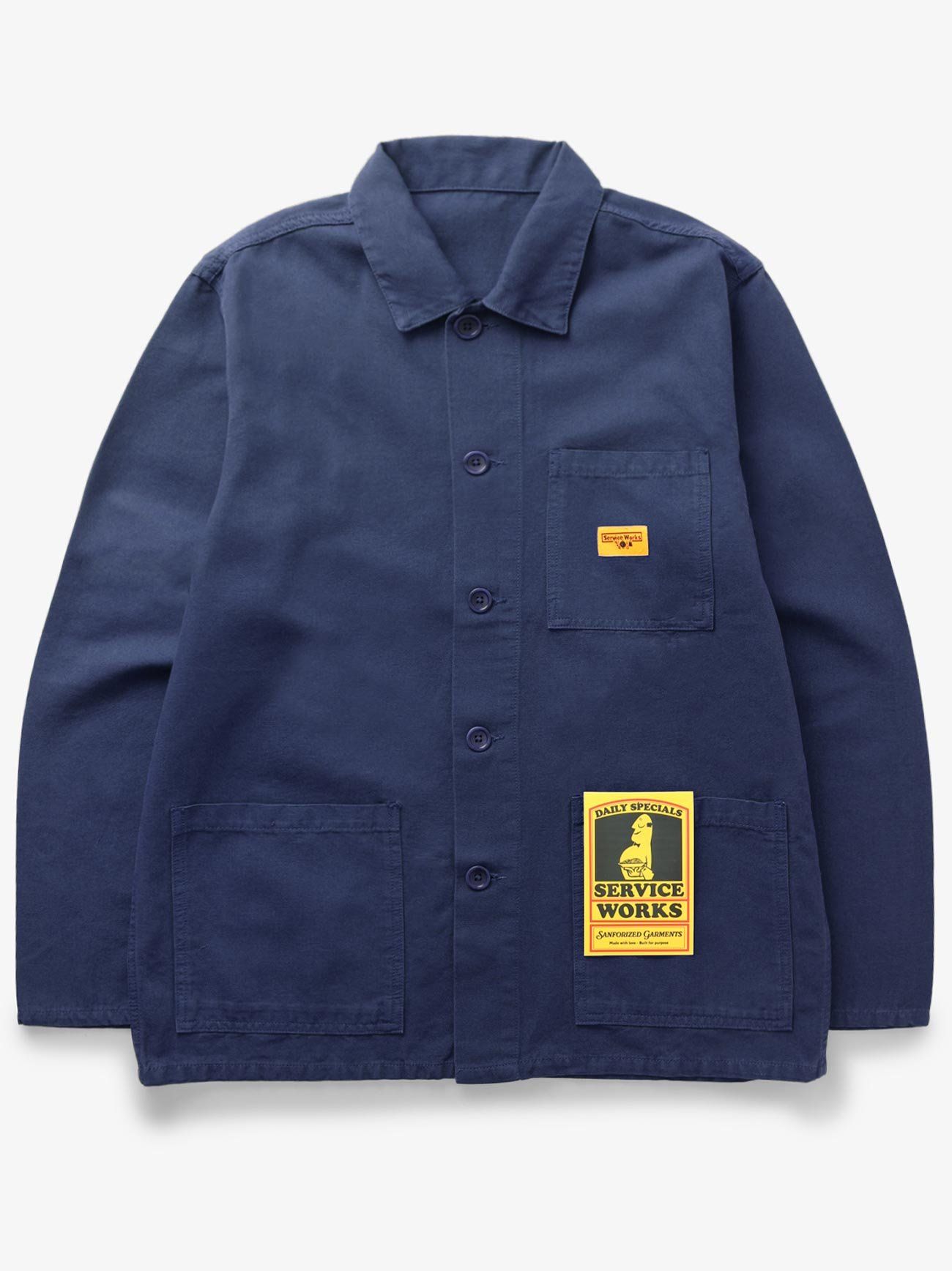 Service Works Mens Navy Canvas Coverall Jacket | Designerwear