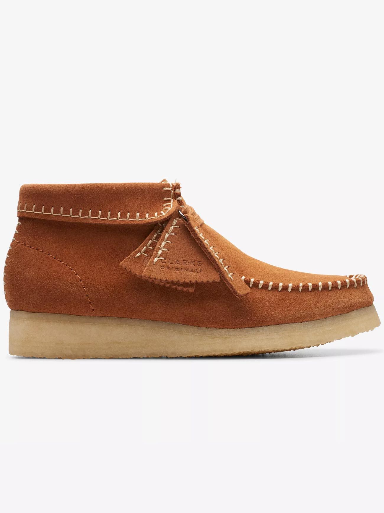 Clarks Originals Womens Ginger Suede Stitch Wallabee Shoe | Designerwear