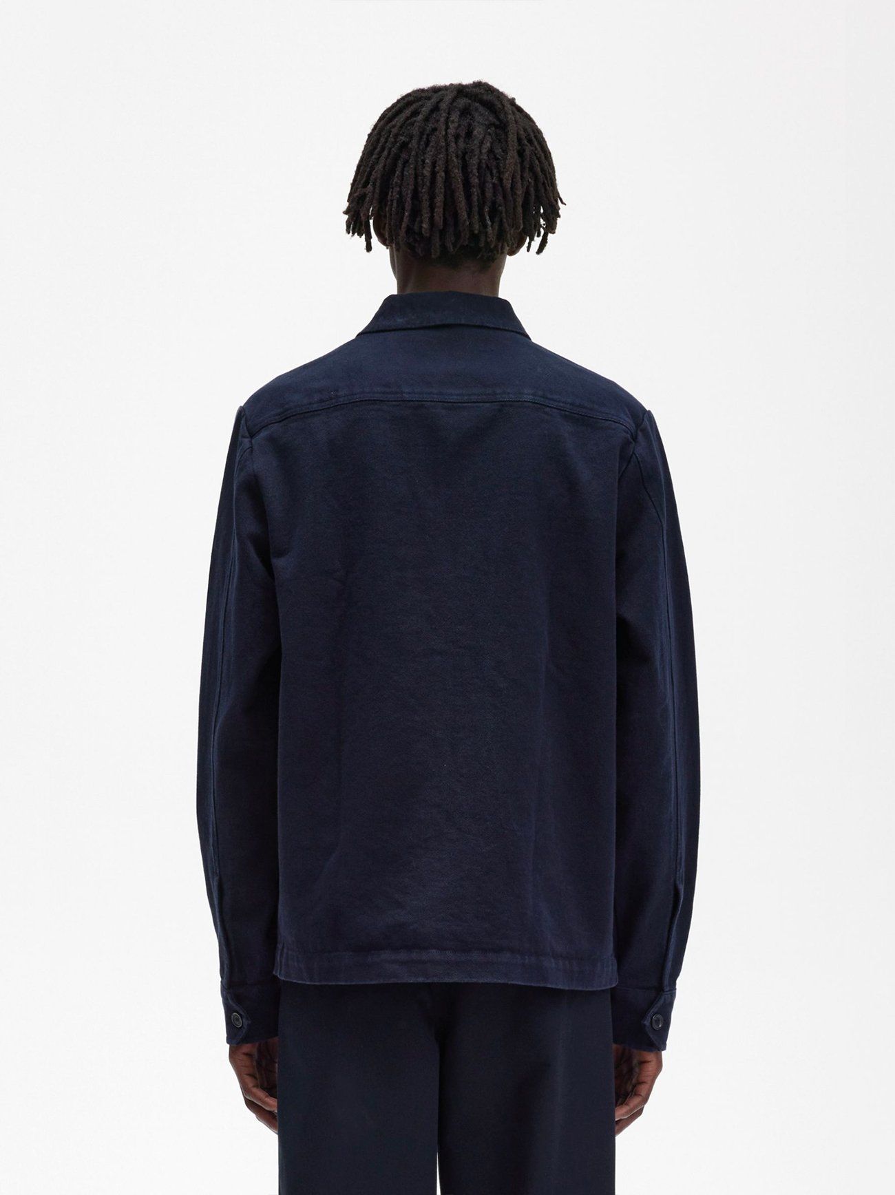 Fred Perry Mens Navy Heavy Twill Overshirt | Designerwear | Klarna ...