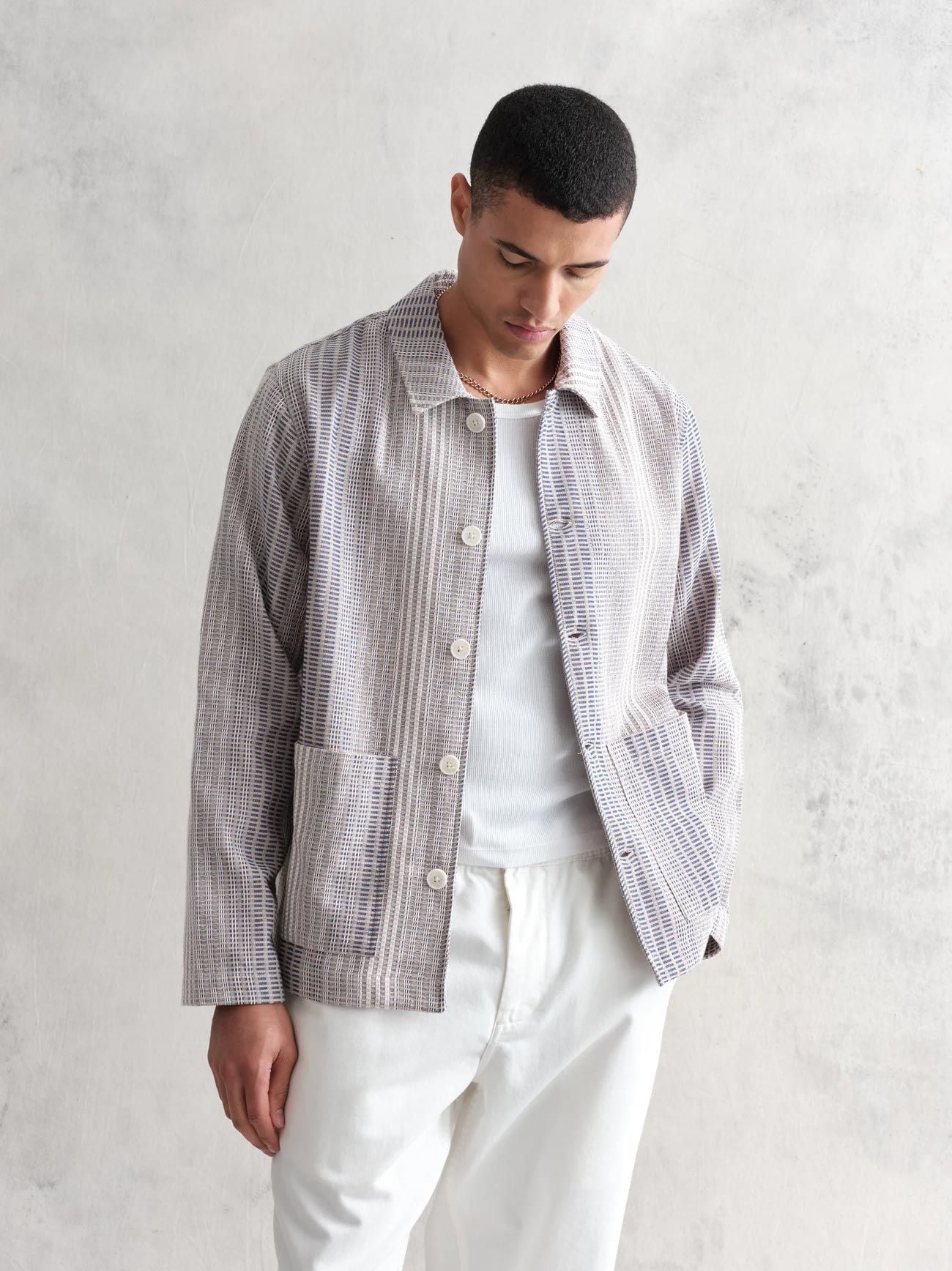 Wax London Mens Multicoloured Grant Tri-Weave Jacket | Designerwear