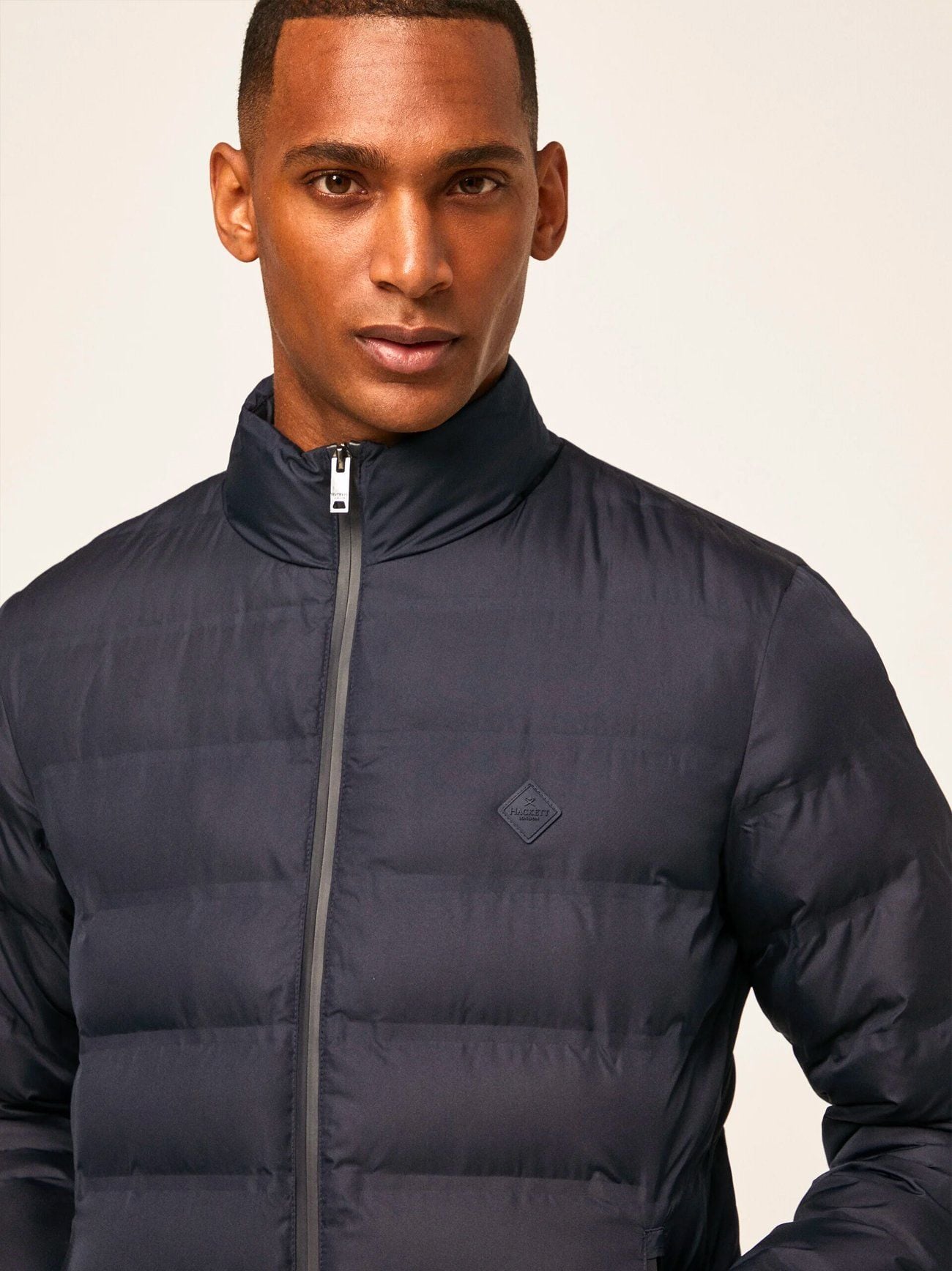 Hackett Navy Lightweight Moto Jacket | Designerwear | Split in Three ...
