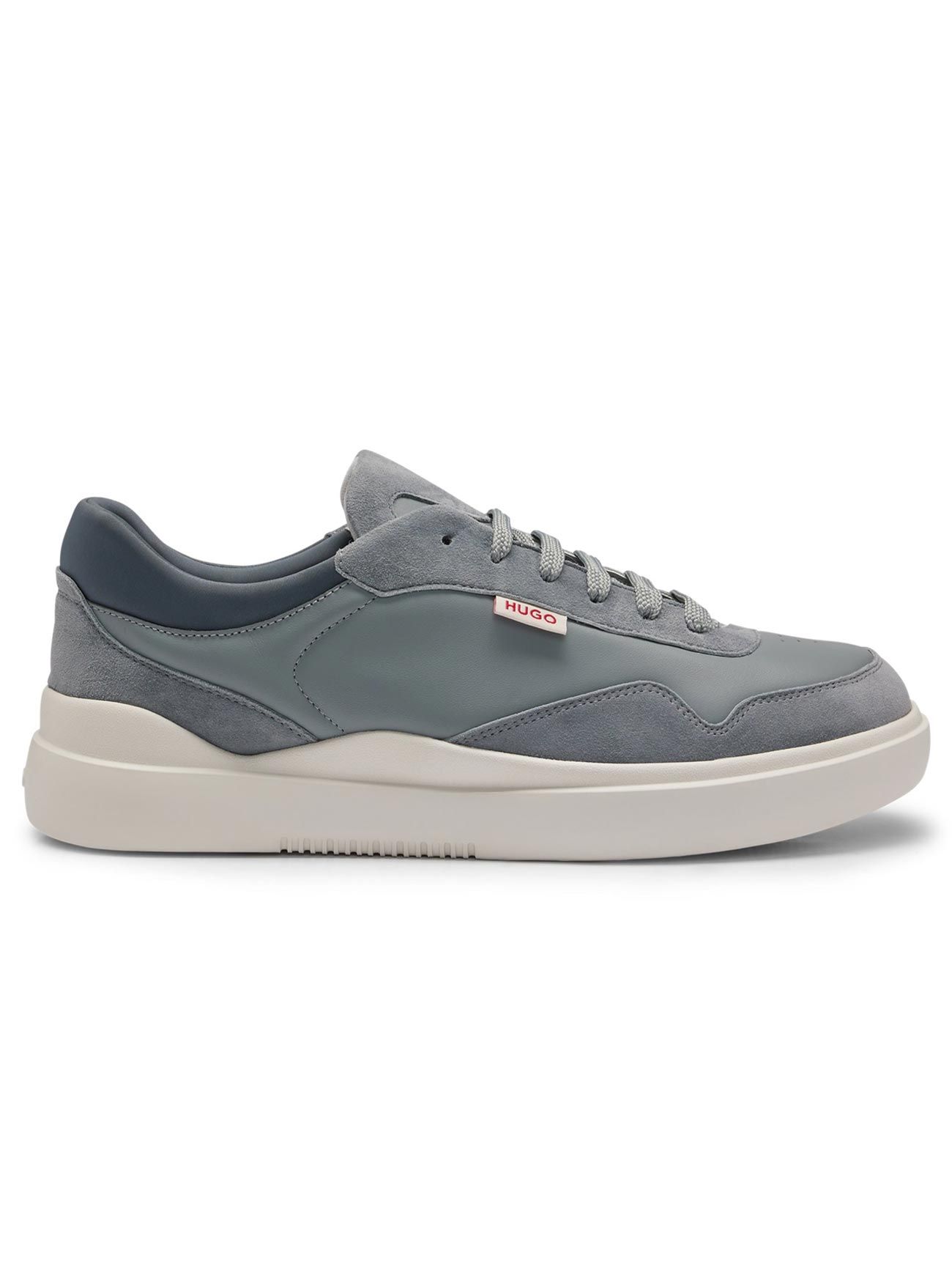 HUGO Mens Open Grey Blake Tenn Cupsole Trainer | Designerwear