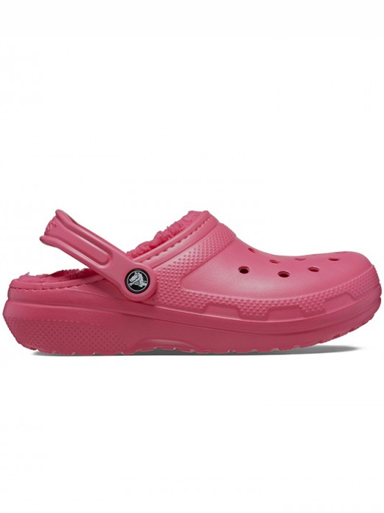 Crocs Womens Hyper Pink Classic Lined Clog | Designerwear