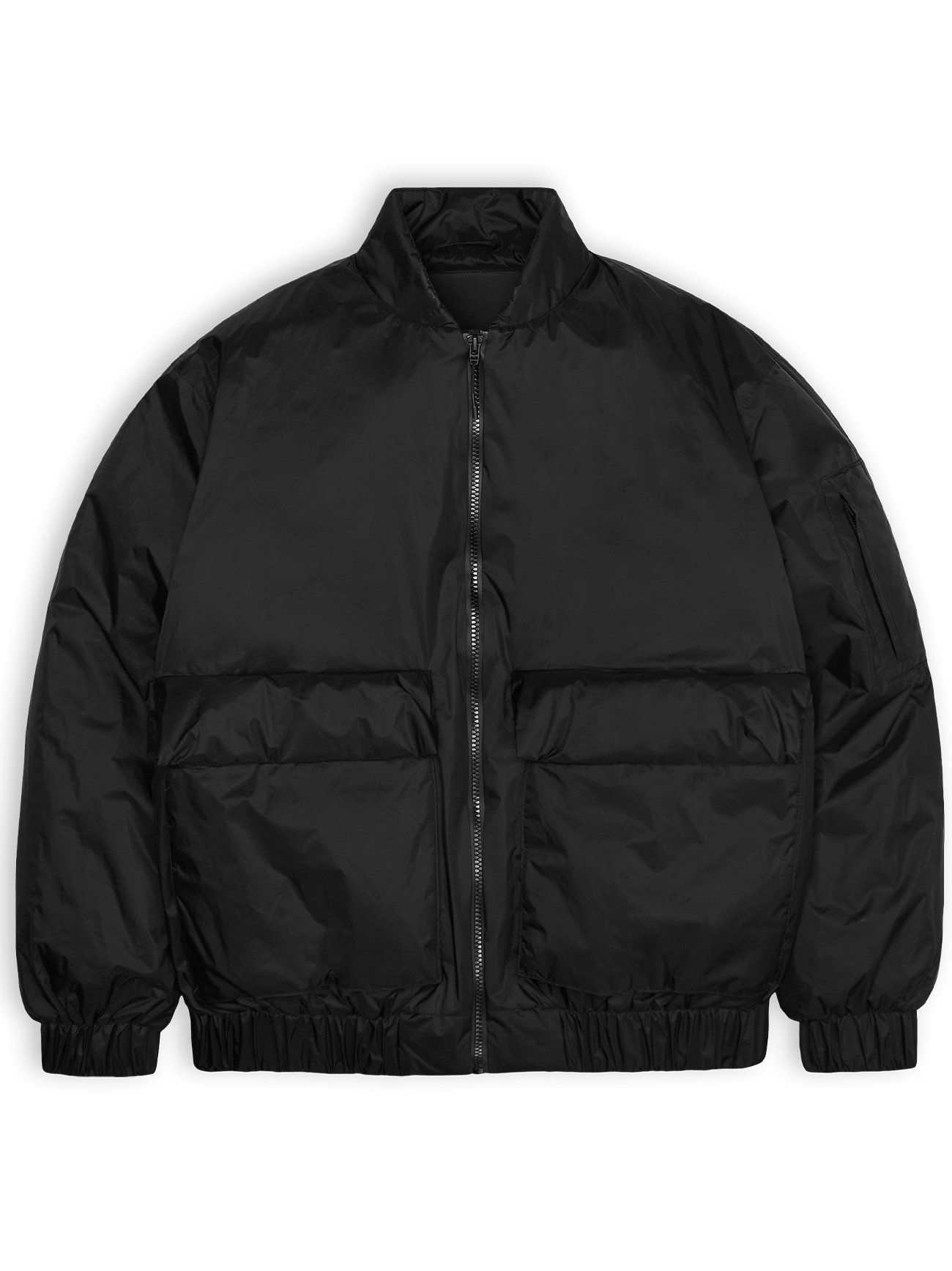 Rains Black Fuse Bomber Jacket | Designerwear | Pay in 30 Days with Klarna