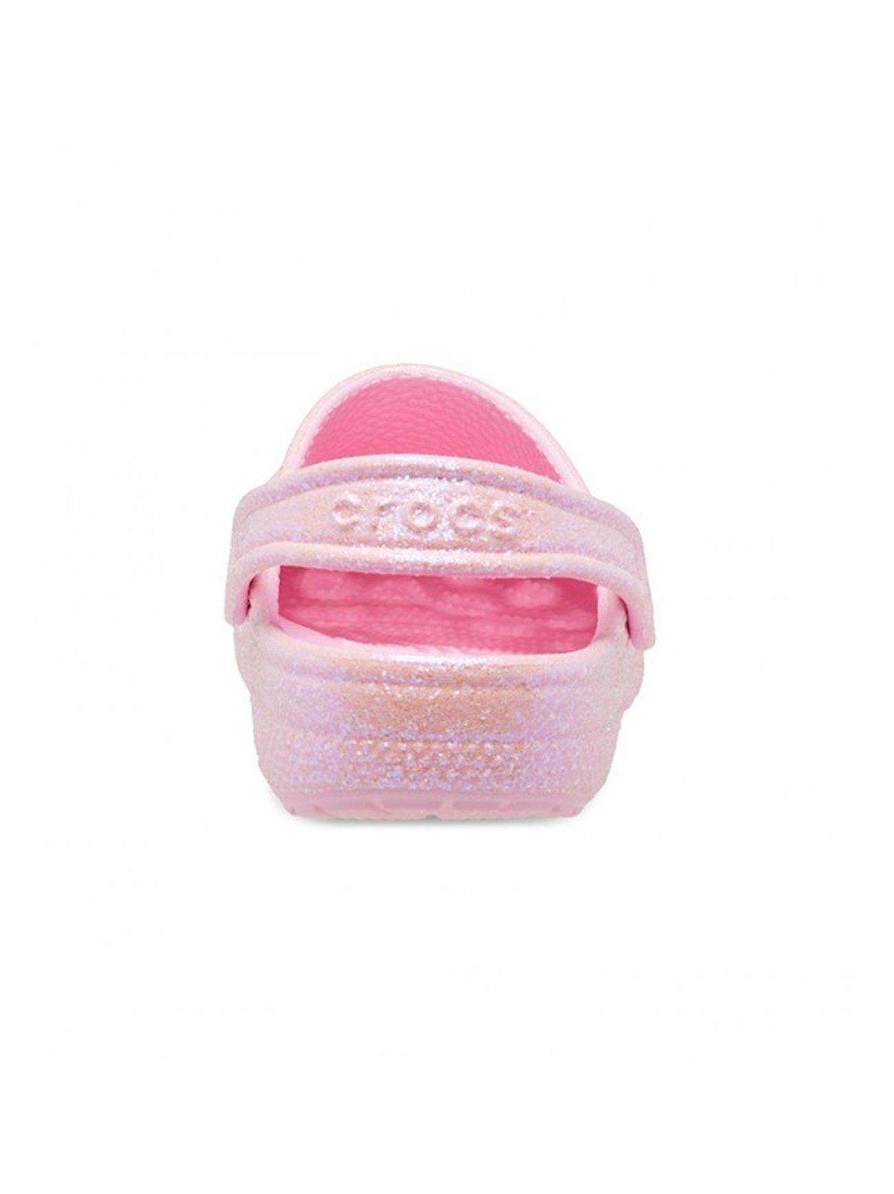 Crocs Flamingo Pink Kids Classic Glitter Clog | Designerwear | Hassle ...