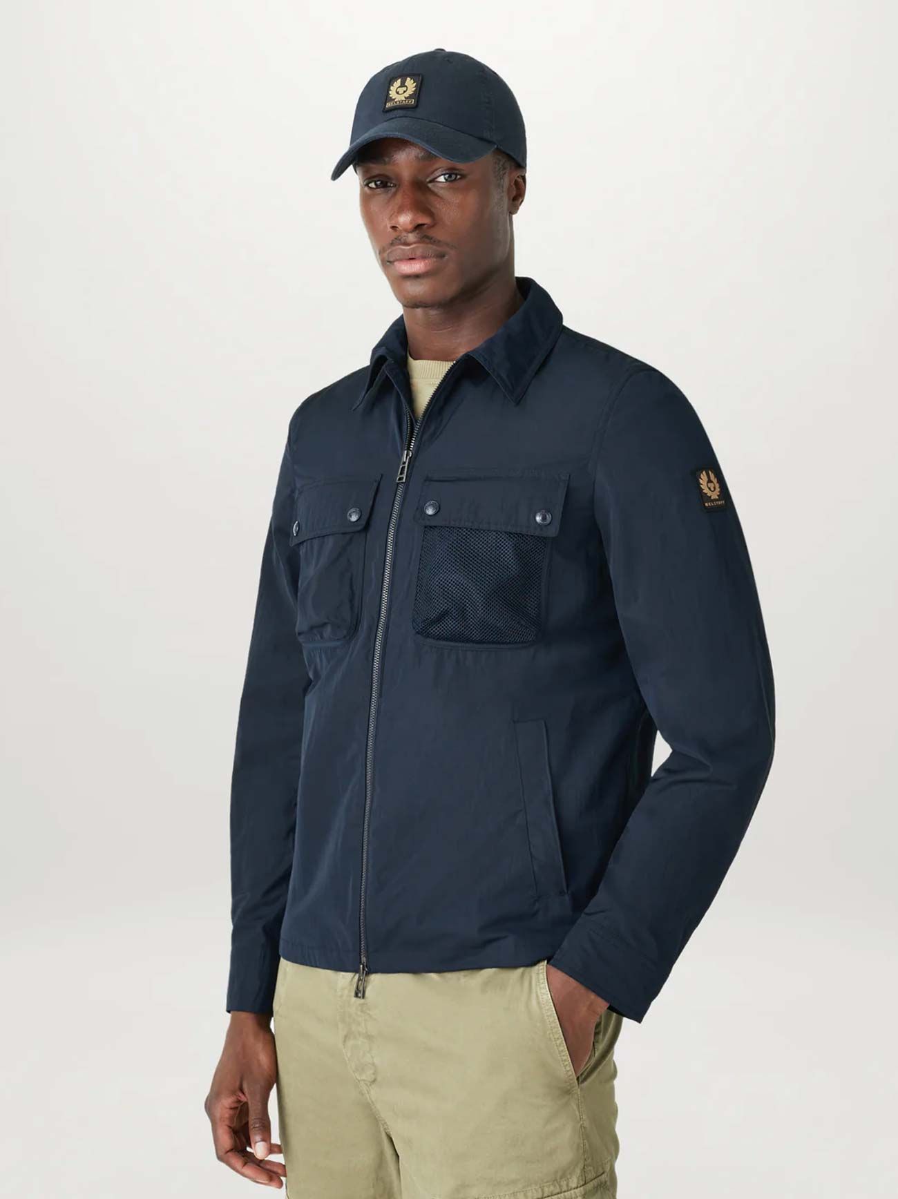 Belstaff Mens Dark Ink Outline Overshirt | Designerwear