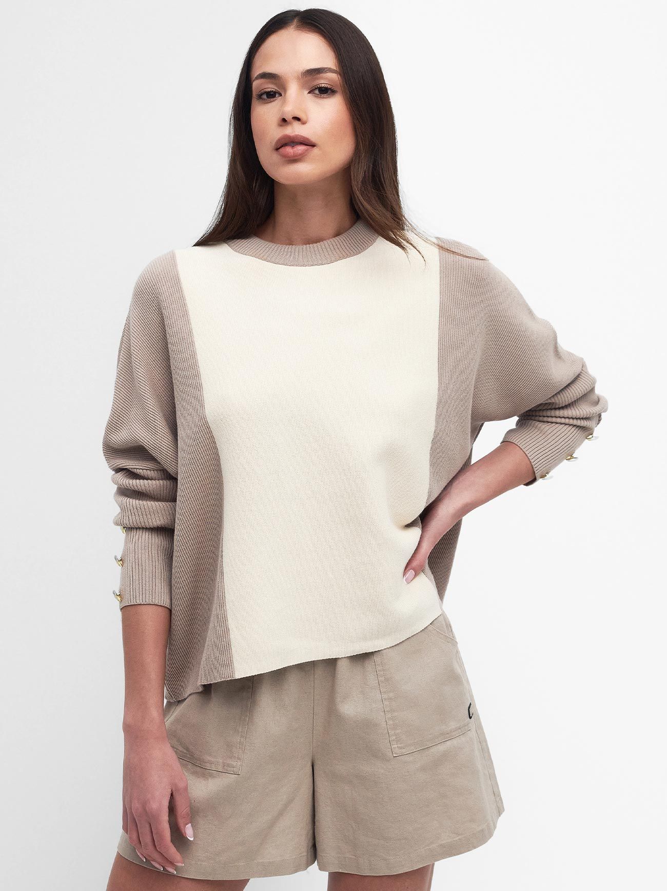 Barbour Womens Blanc Hamilton Jumper | Designerwear