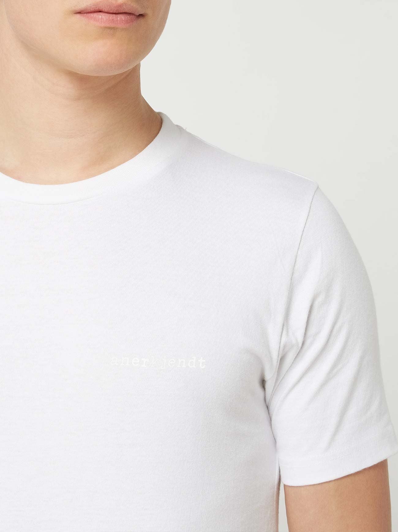 Anerkjendt Mens Bright White Akrod T-Shirt | Designerwear