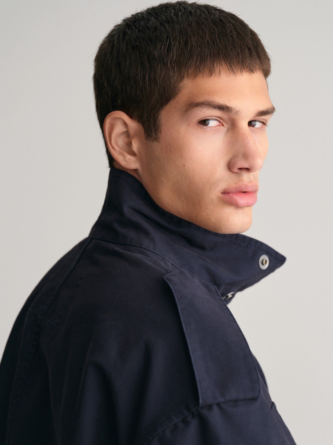 GANT Mens Evening Blue Cotton Field Jacket | Designerwear