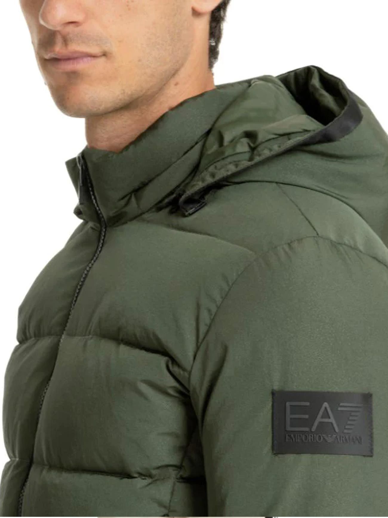 EA7 Mens Duffel Bag Down Puffer Jacket | Designerwear