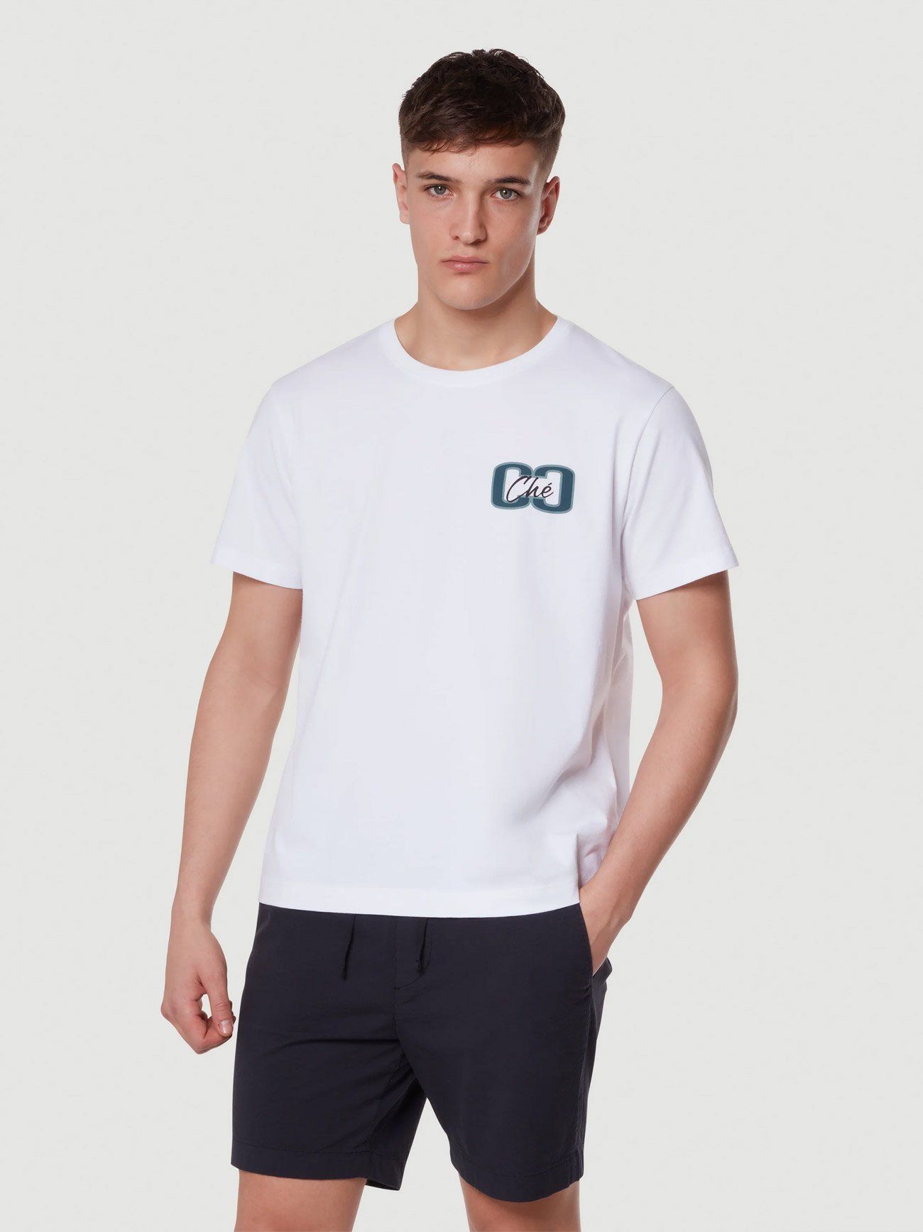 CHÉ Mens White C-Links T-Shirt | Designerwear
