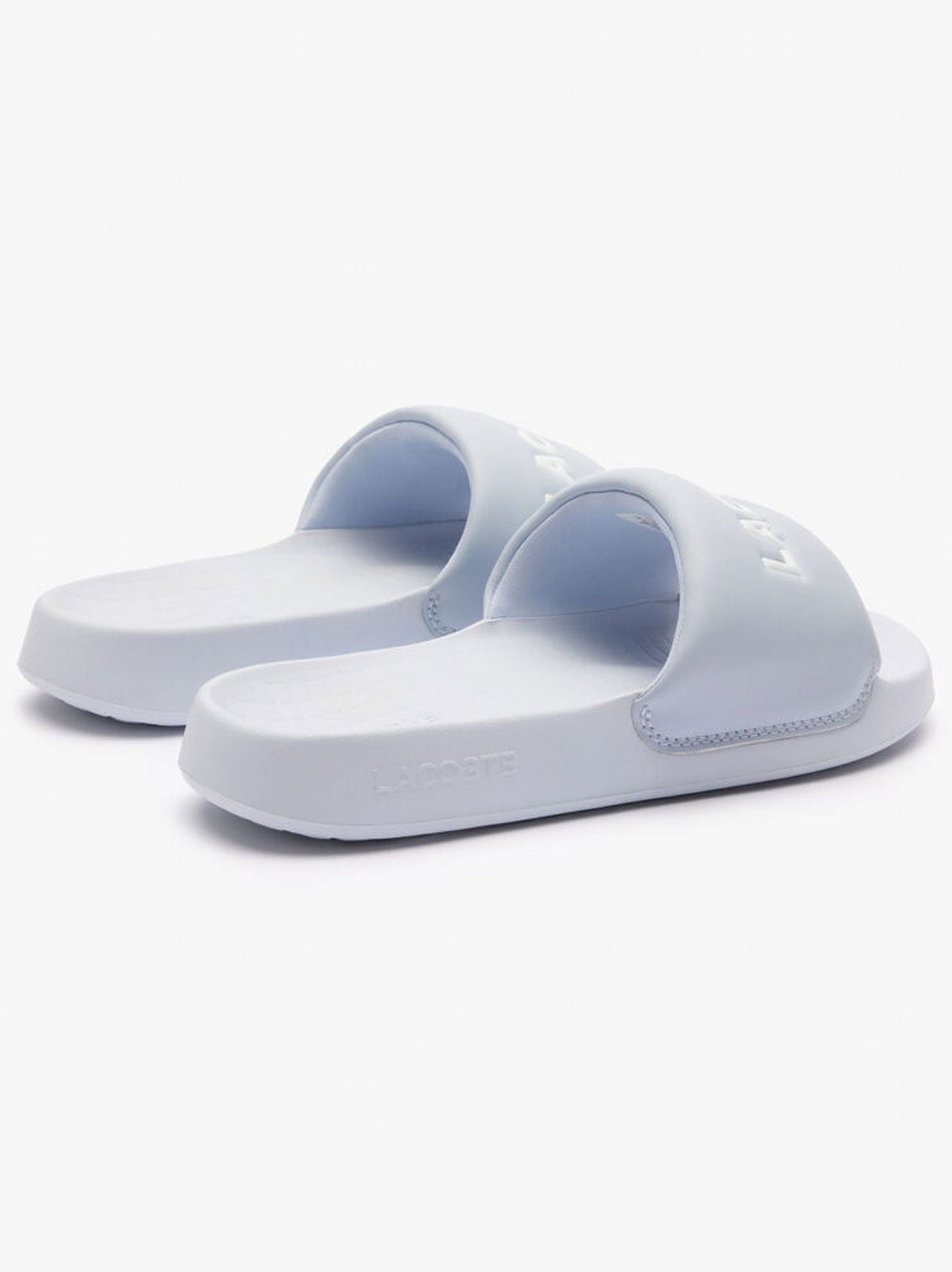 Lacoste Womens Light Blue Branded Slide | Designerwear