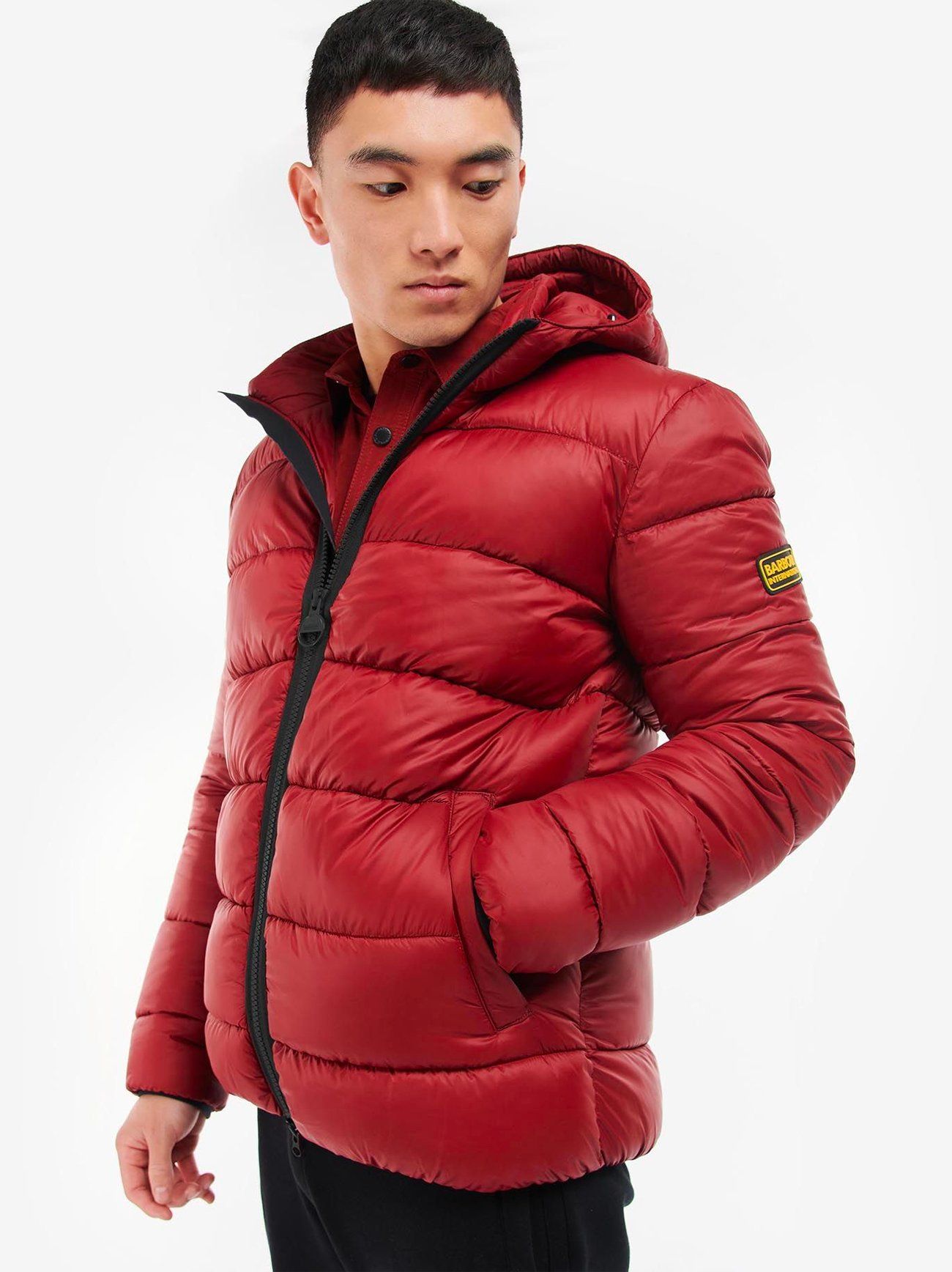 Barbour International Wine Legacy Bobber Quilted Jacket | Designerwear ...