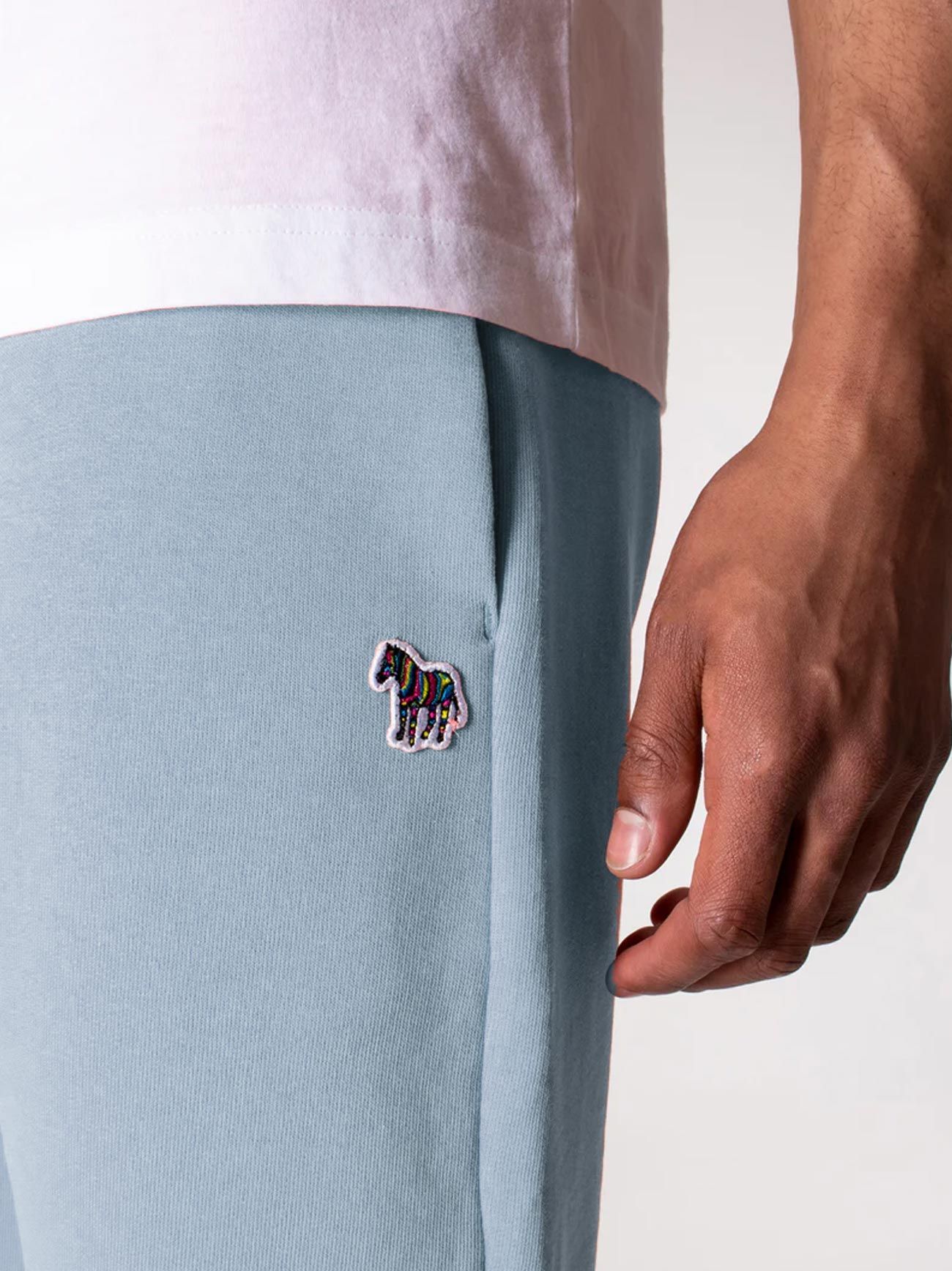 Paul Smith Mens Greyish Blue Iconic Zebra Short | Designerwear