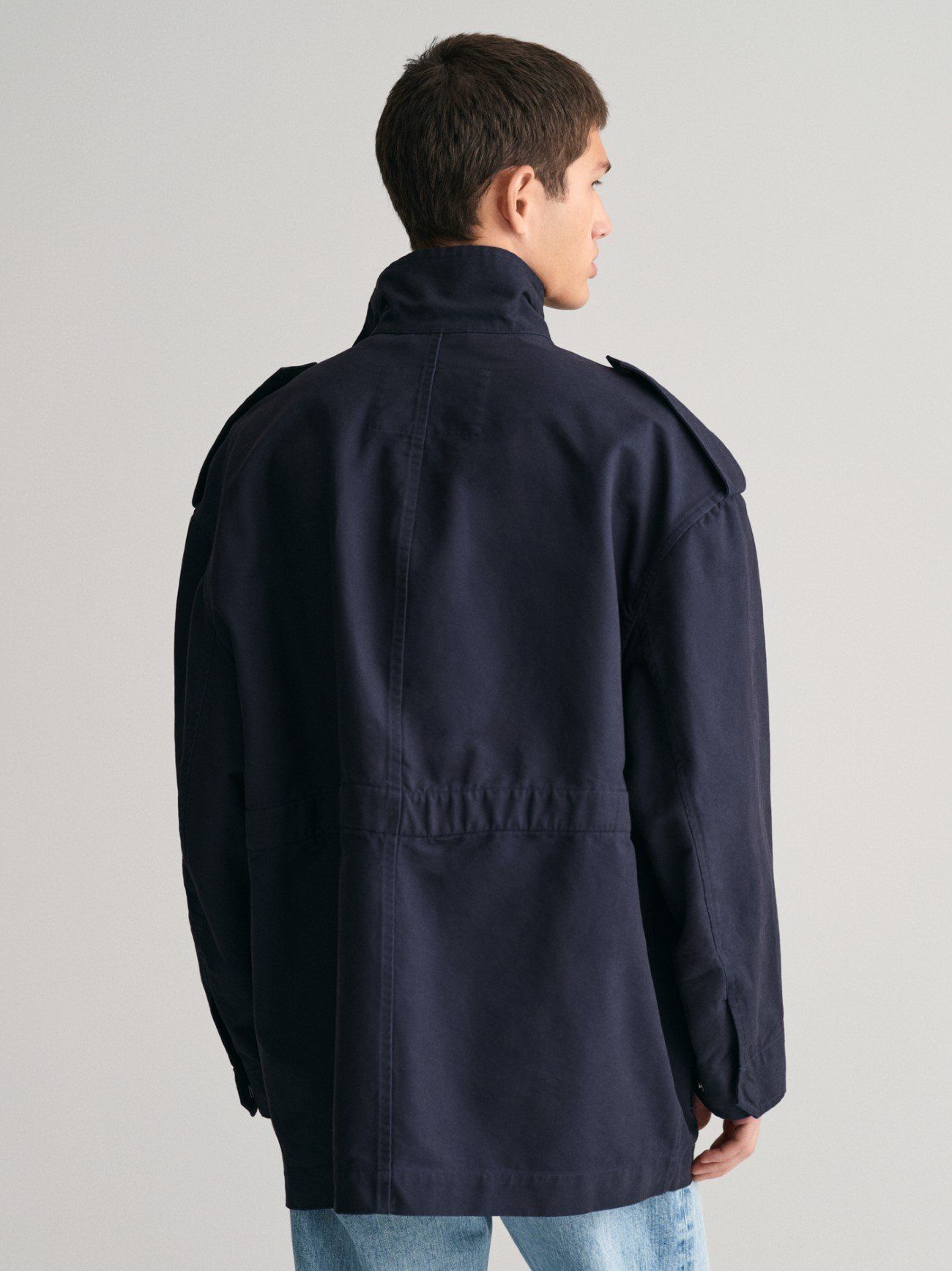 GANT Mens Evening Blue Cotton Field Jacket | Designerwear