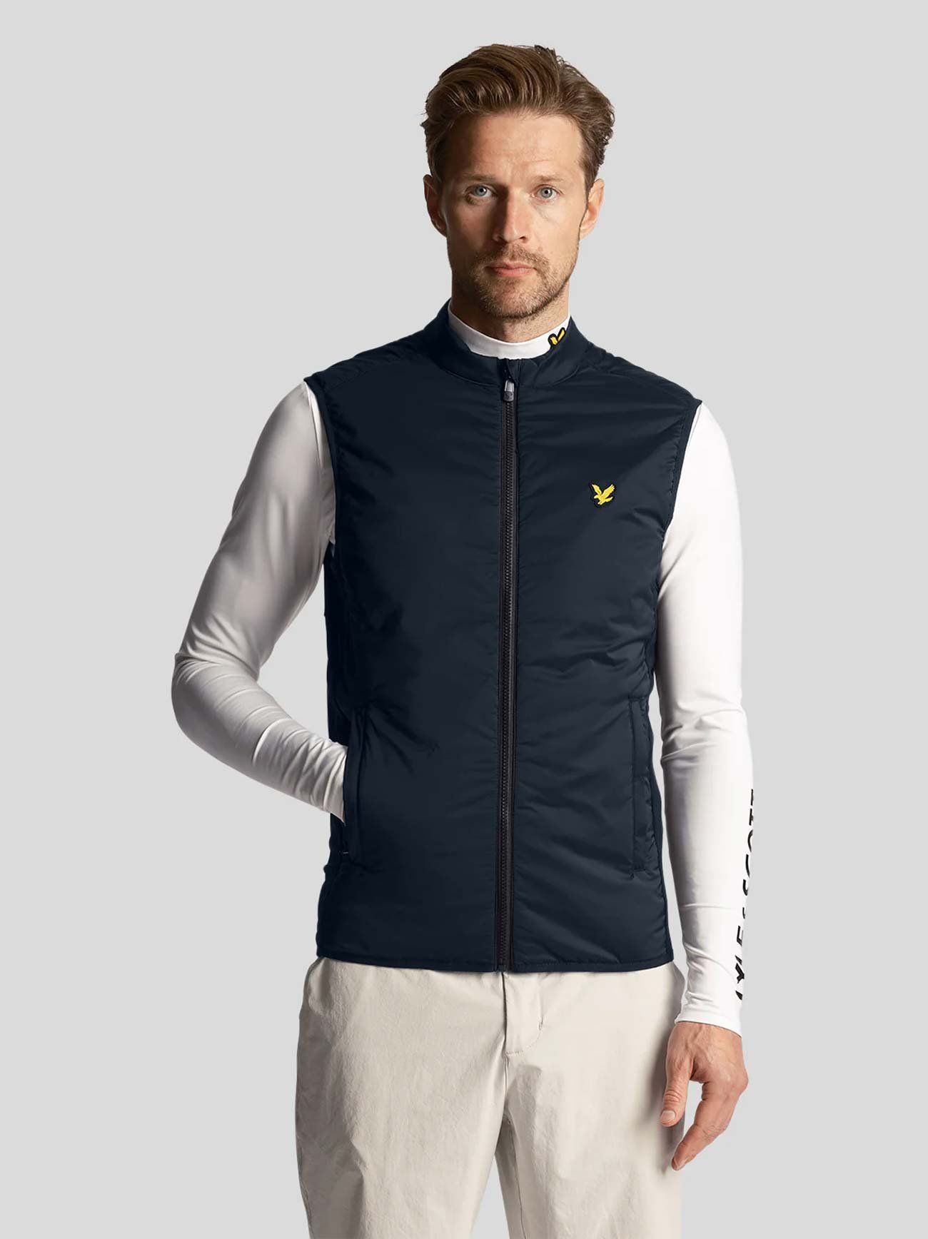 Lyle and Scott Mens Dark Navy Golf Gilet | Designerwear