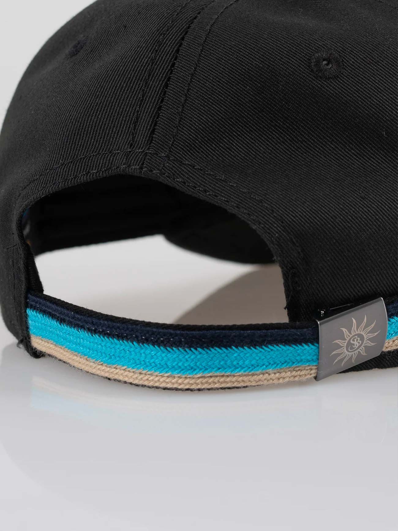 Sandbanks Mens Black Badge Logo Cap | Designerwear