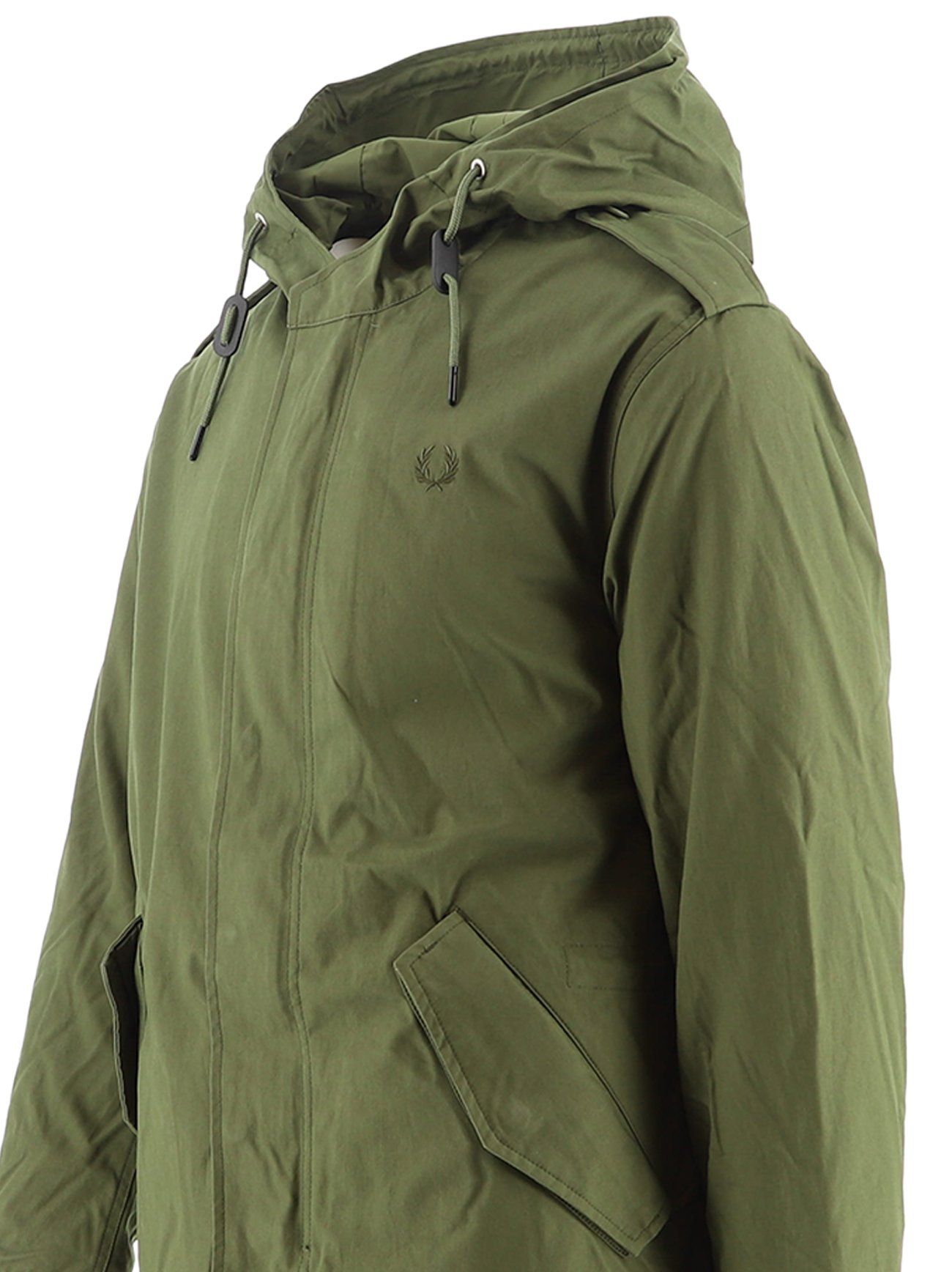 Fred Perry Parka Green Detachable Liner Parker Jacket | Designerwear ...