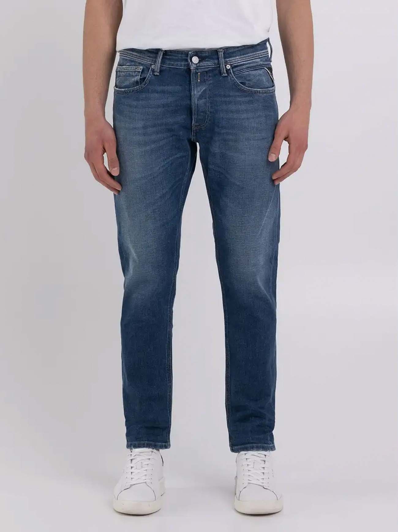 Replay Mens Medium Blue Regular Slim Willbi Jean | Designerwear