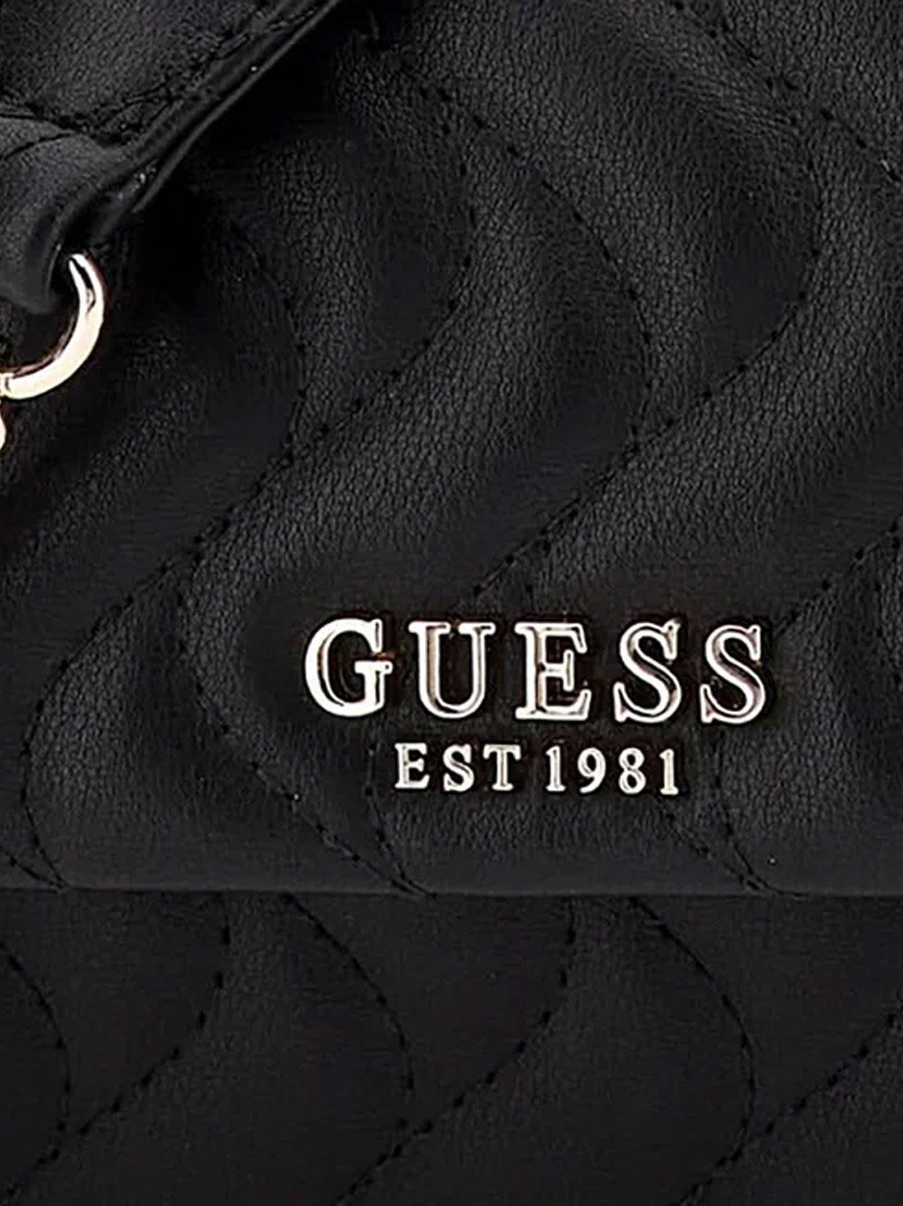 Guess Womens Black Eco Mai Convertible Crossbody Flap Bag | Designerwear