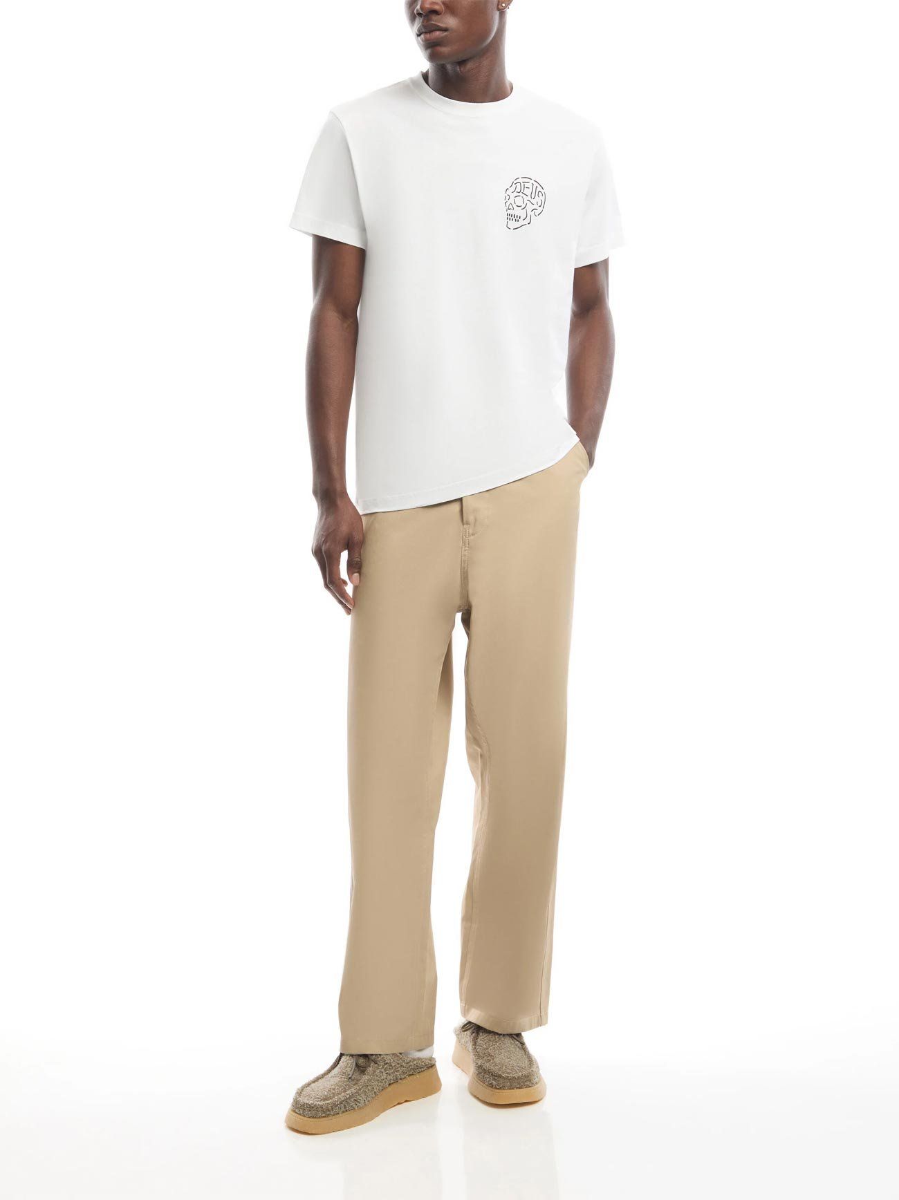 Deus Ex Machina Mens White Venice Skull T-Shirt | Designerwear