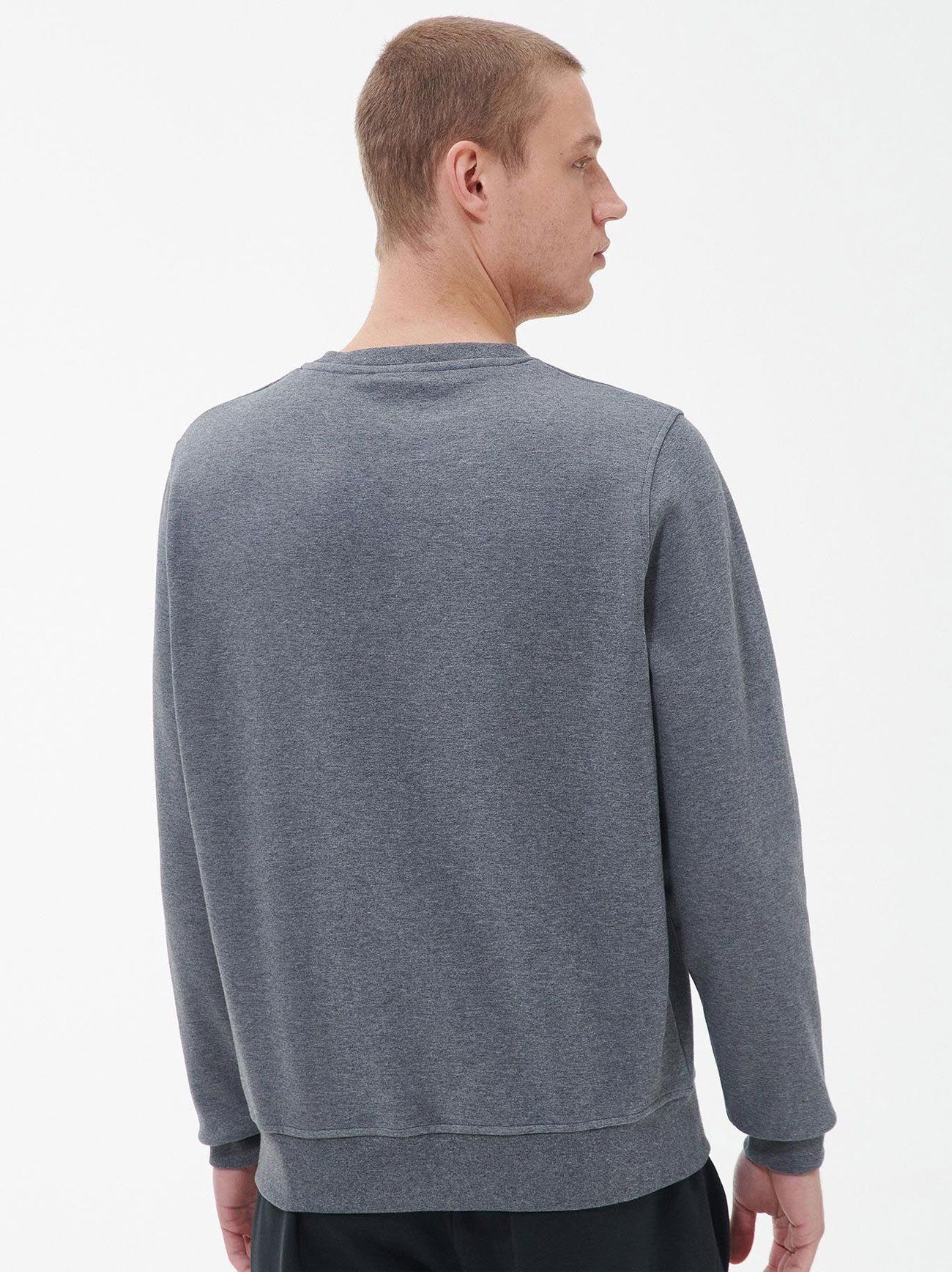Barbour Mens Slate Marl Multi Crew Neck Sweatshirt | Designerwear