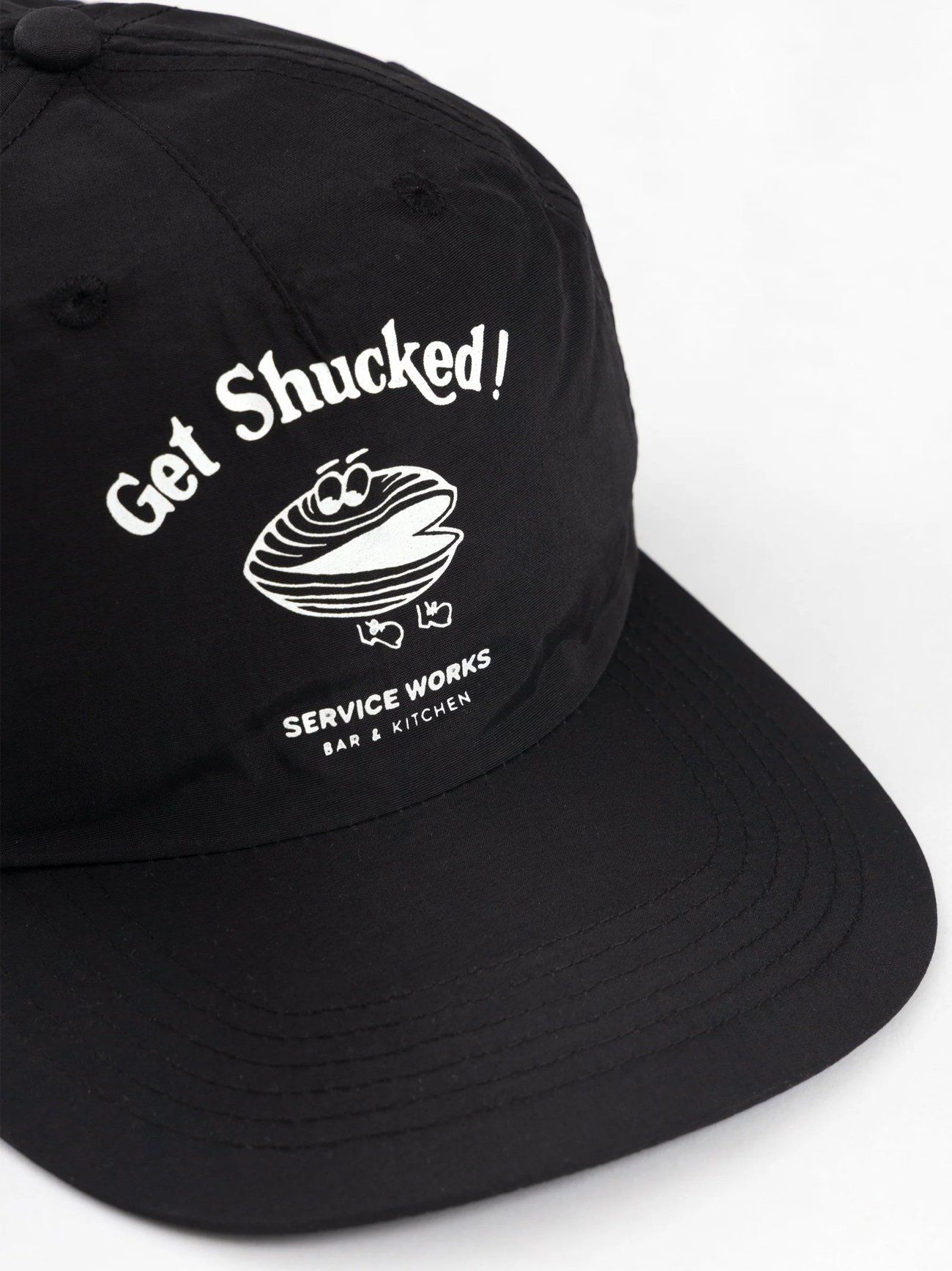 Service Works Mens Black Get Shucked Cap | Designerwear