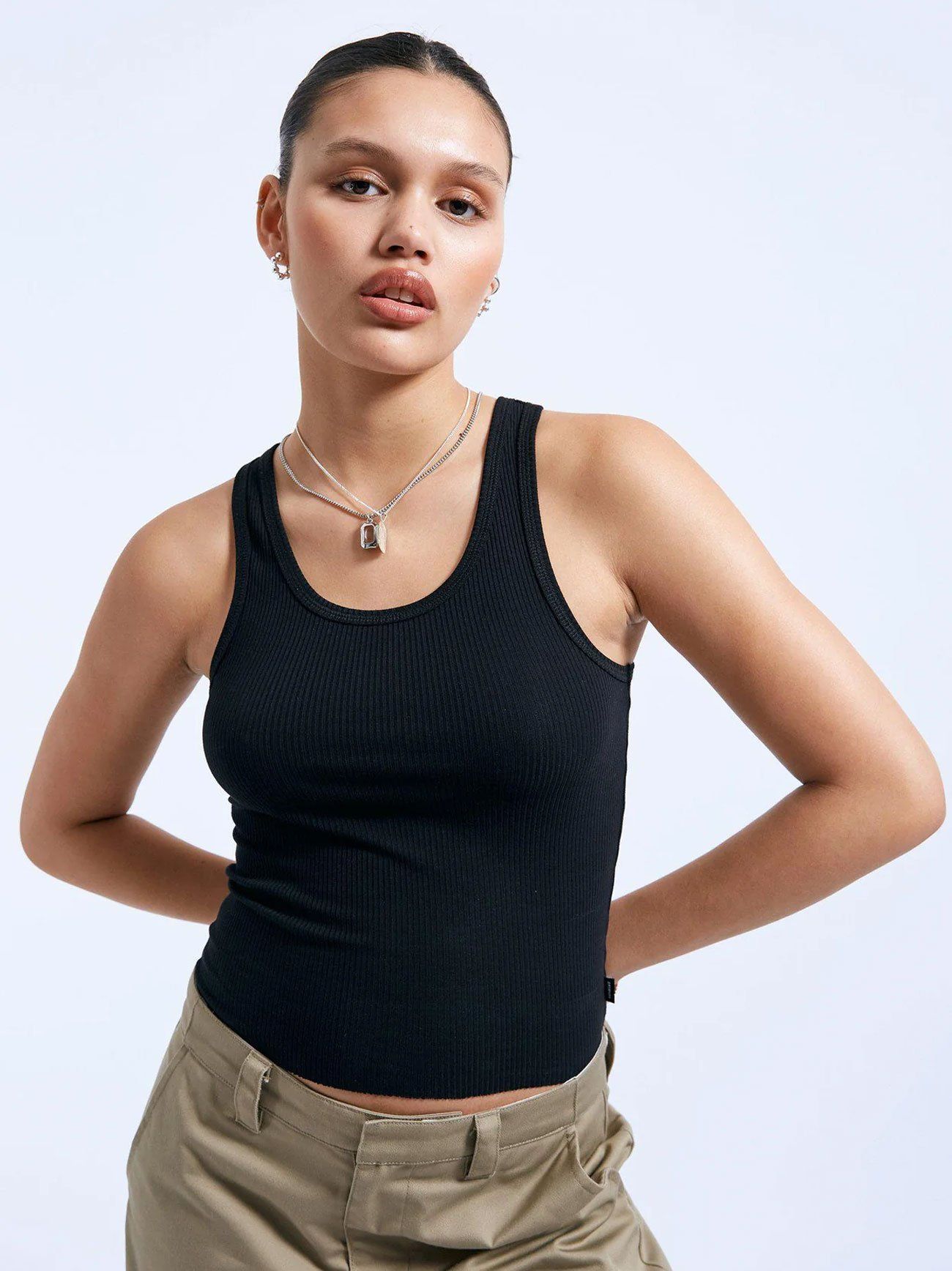 Dr. Denim Womens Black Demi Top | Designerwear