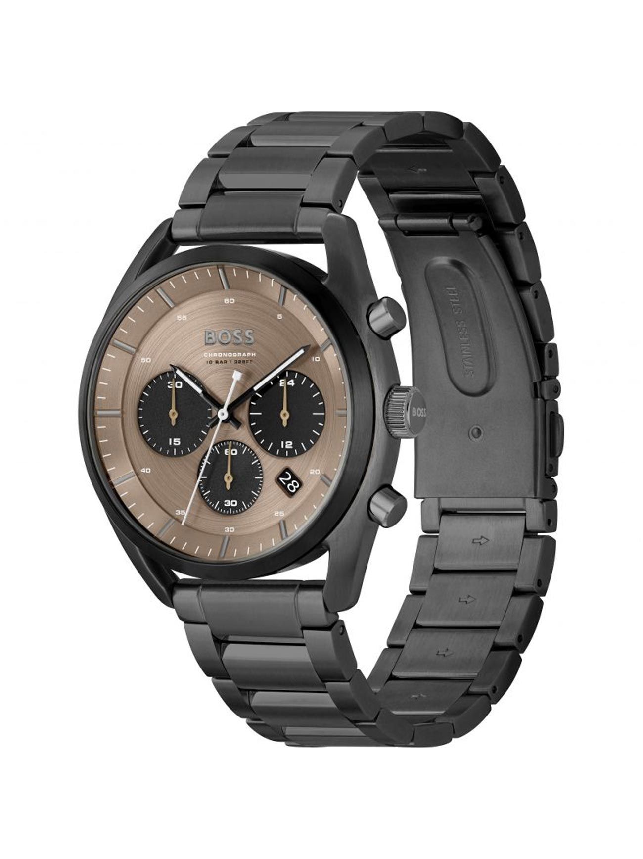 BOSS Mens Black Steel Top Watch | Designerwear