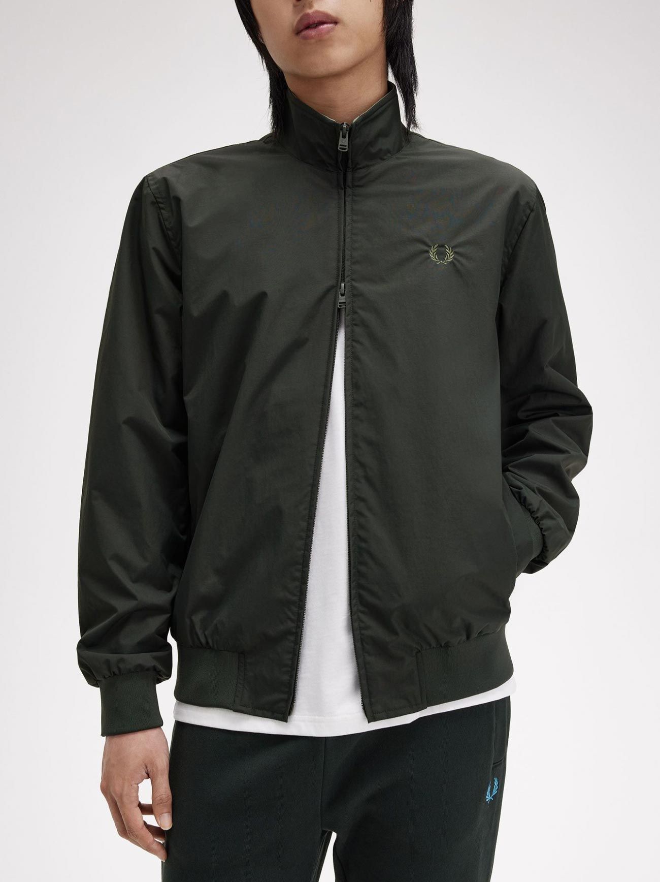 Fred Perry Mens Night Green The Brentham Jacket | Designerwear