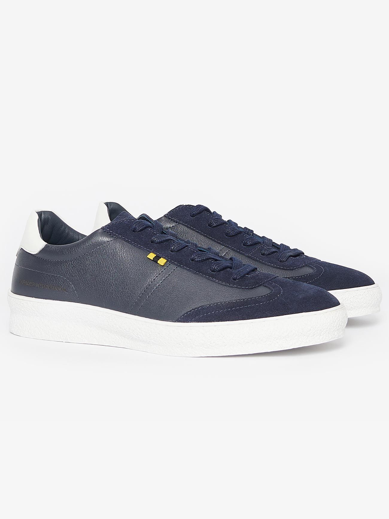 Barbour Mens Navy Suede Felix Trainer | Designerwear