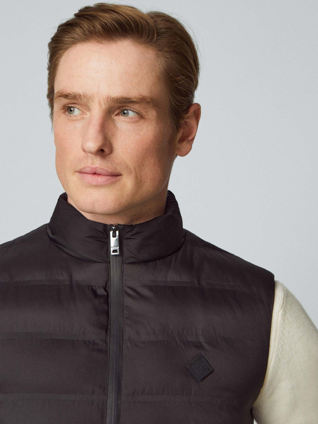Hackett Mens Black Lightweight Gilet | Designerwear