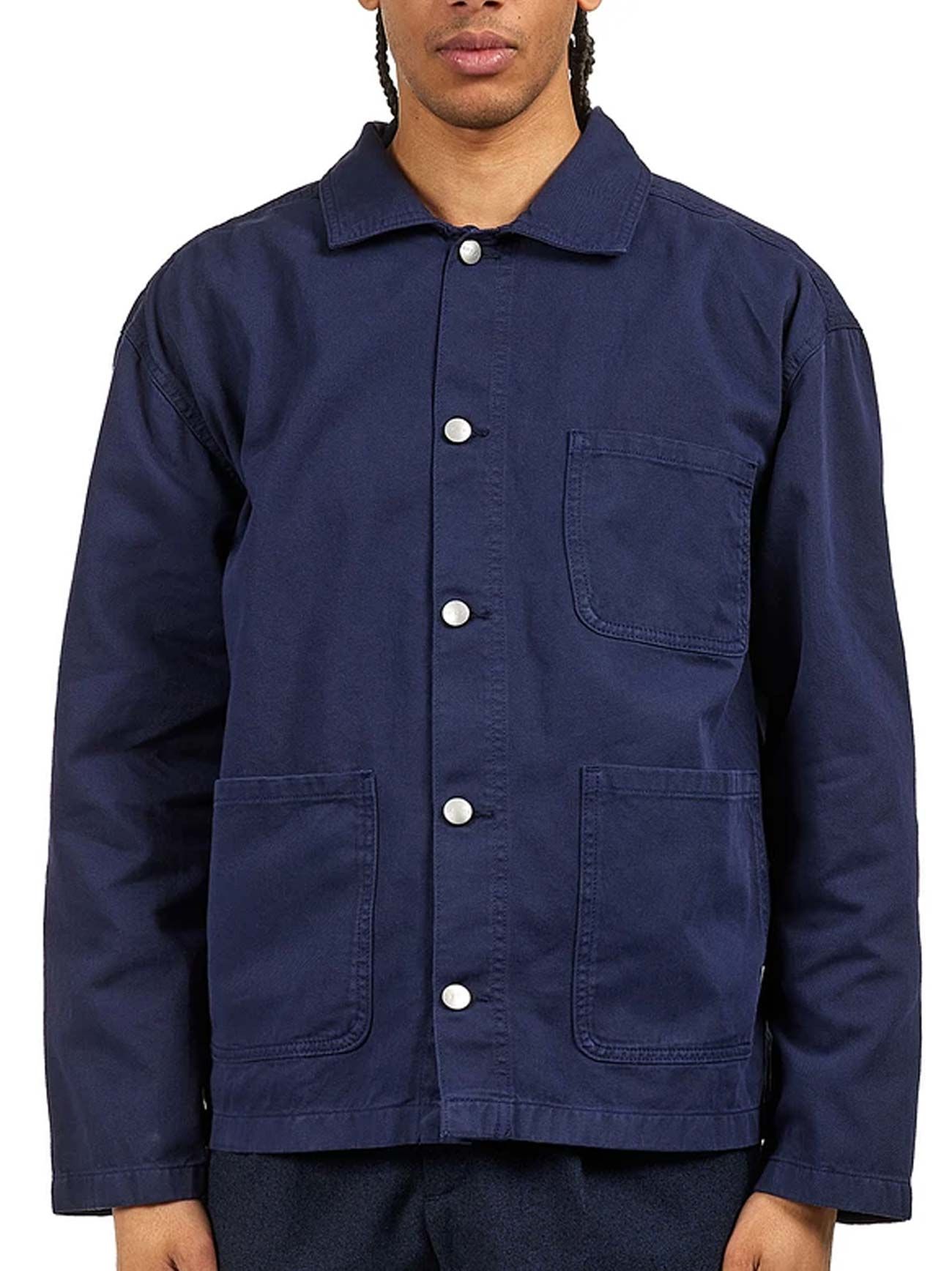 Edwin Mens Maritime Blue Garment Dyed Trembley Jacket | Designerwear