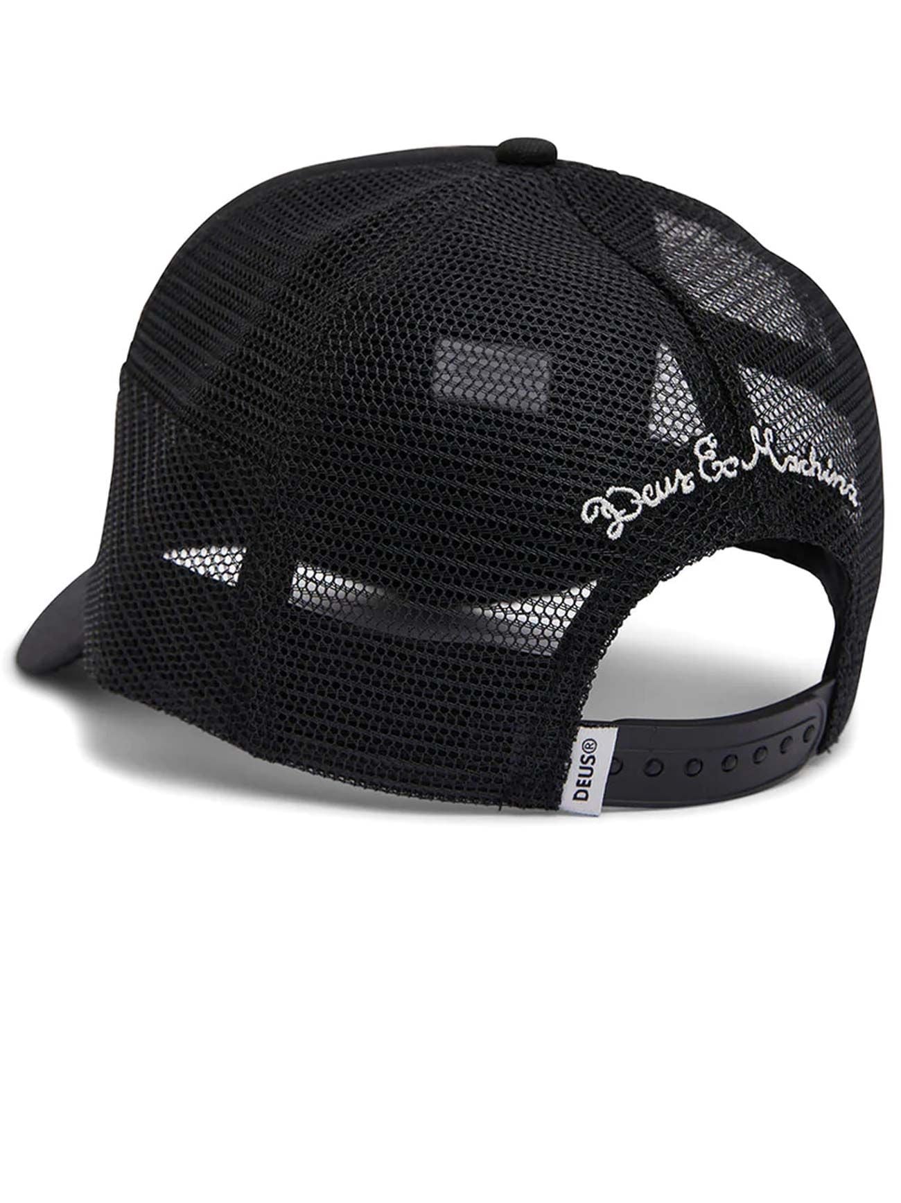 Deus Ex Machina Mens Black Pill Trucker Cap | Designerwear