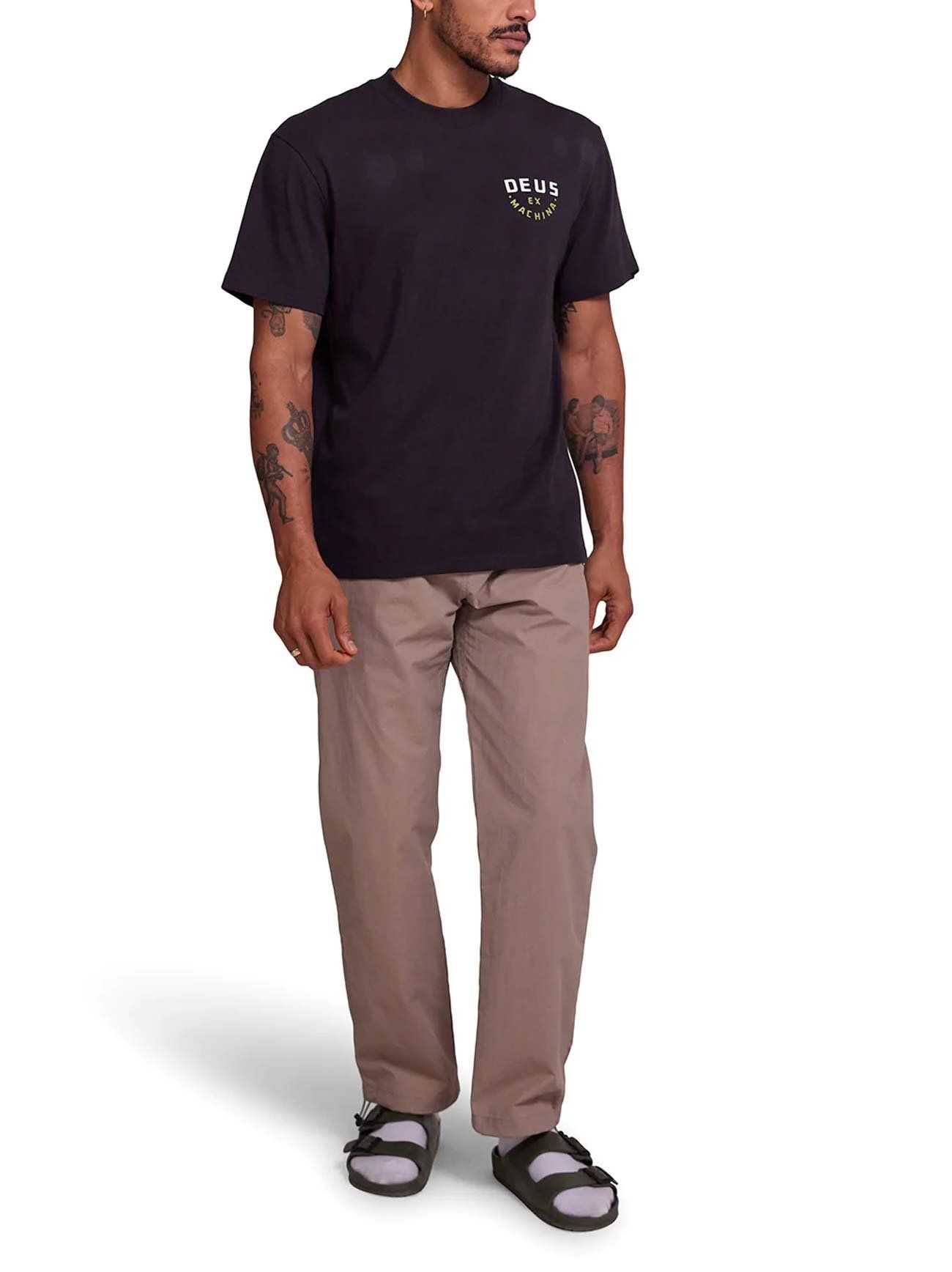 Deus Ex Machina Mens Anthracite Out Doors T-Shirt | Designerwear