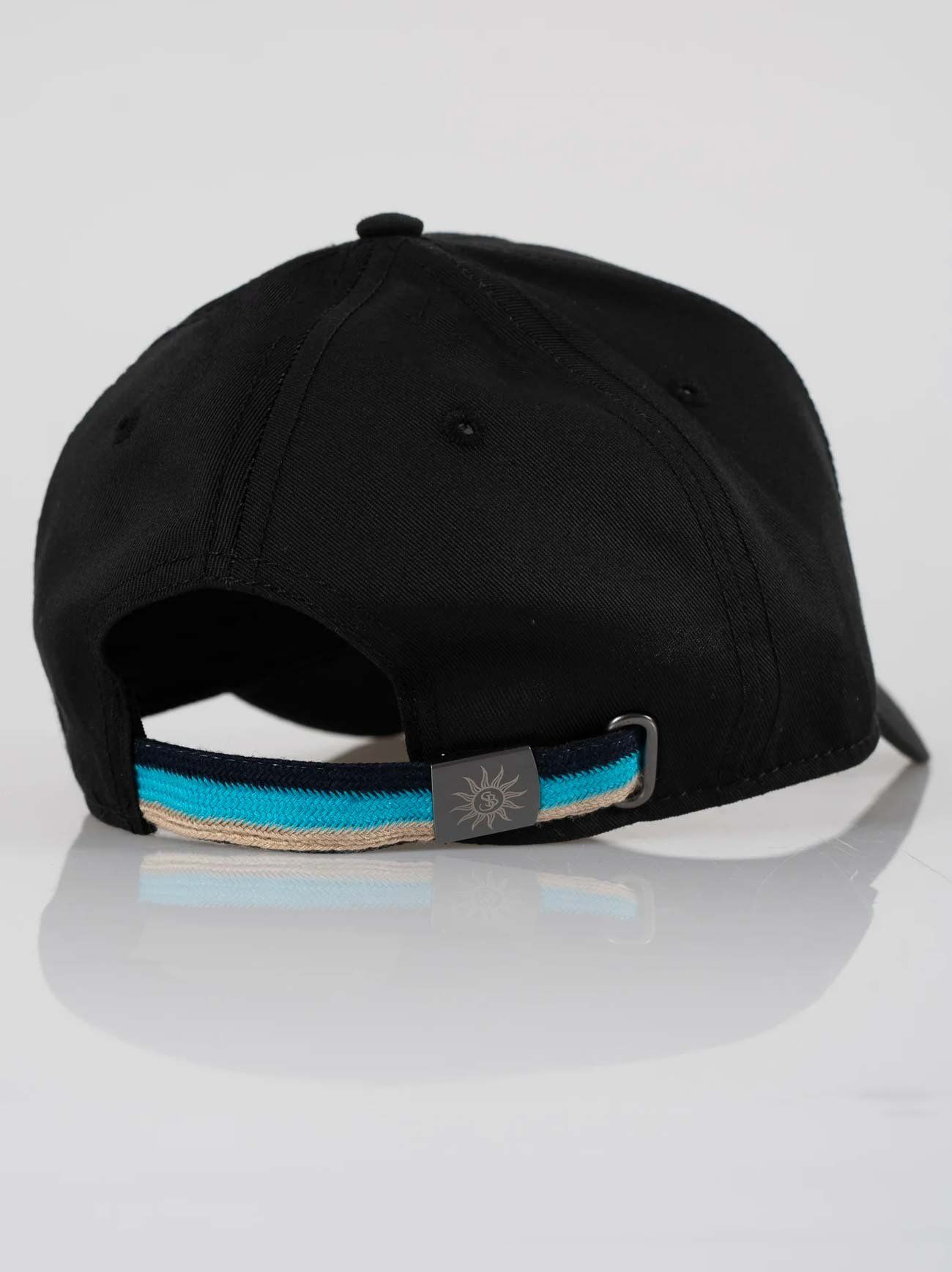 Sandbanks Mens Black Badge Logo Cap | Designerwear