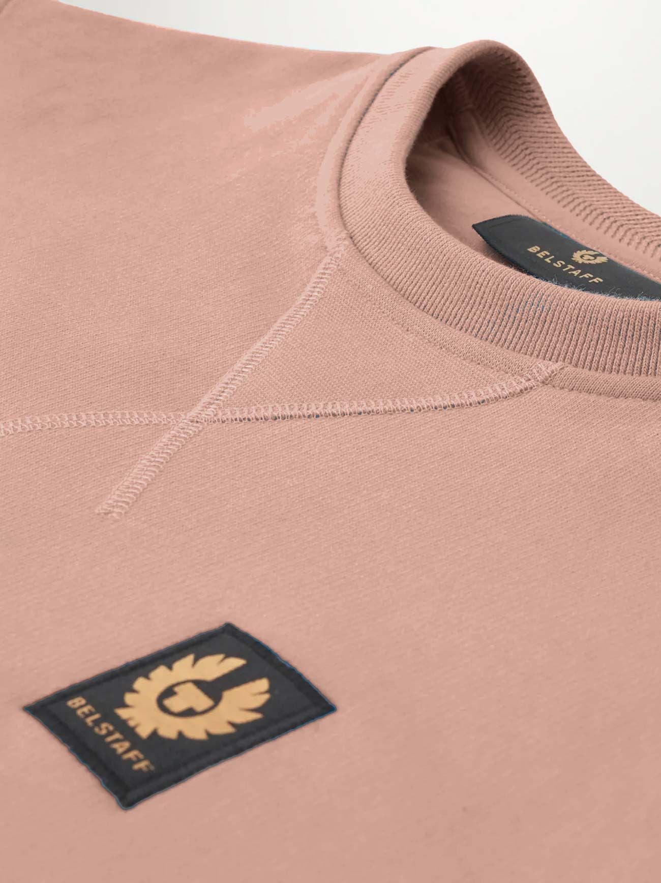 Belstaff Mens Rust Pink Cotton Fleece Sweatshirt | Designerwear