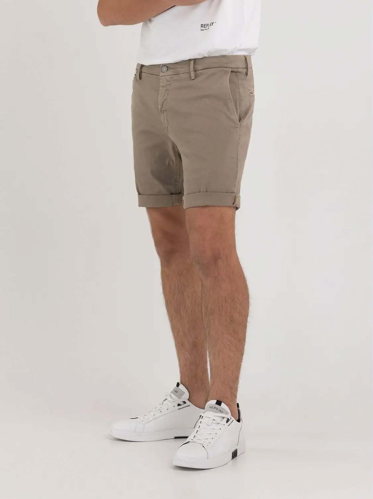 Replay Mens Sand BENNI Short | Designerwear
