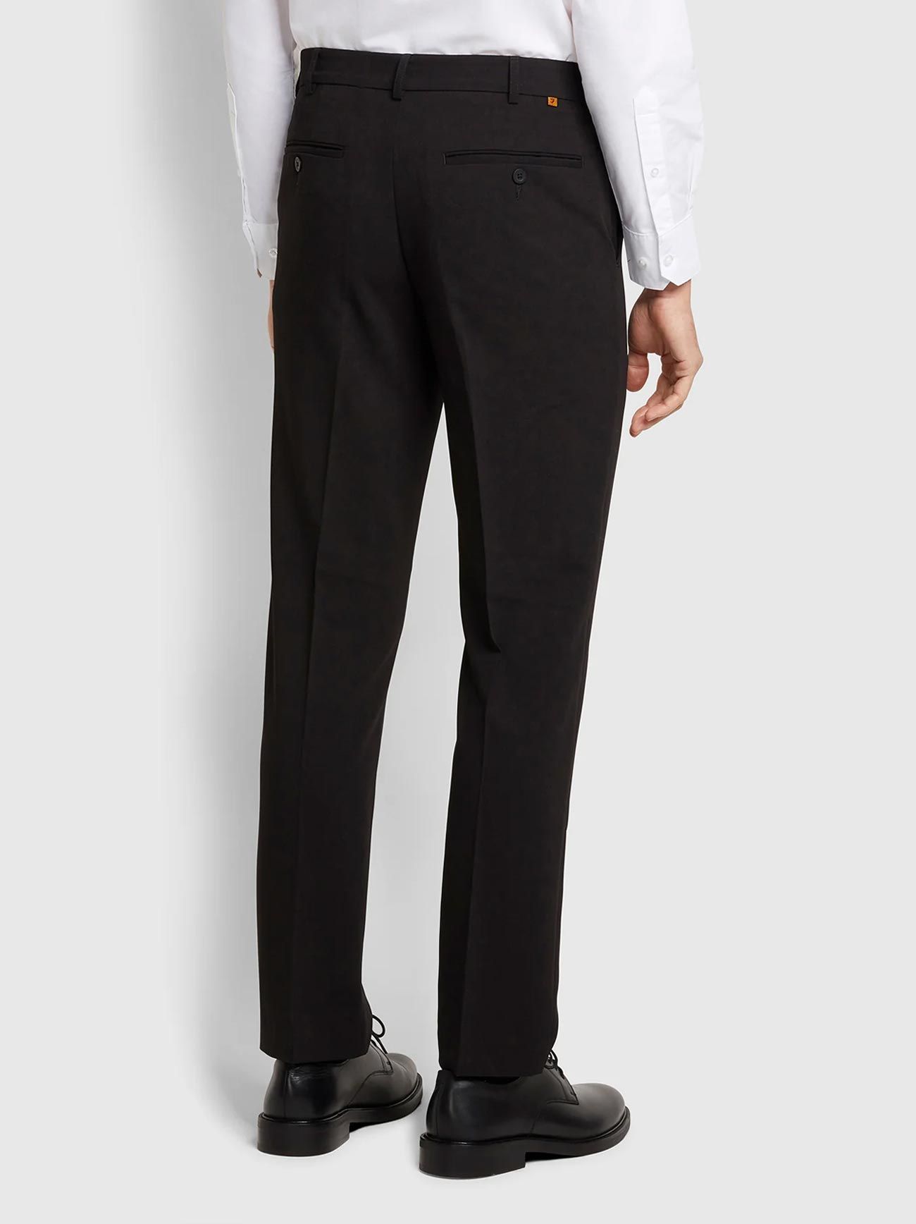 Farah Mens Black Roachman Four Way Stretch Trouser | Designerwear