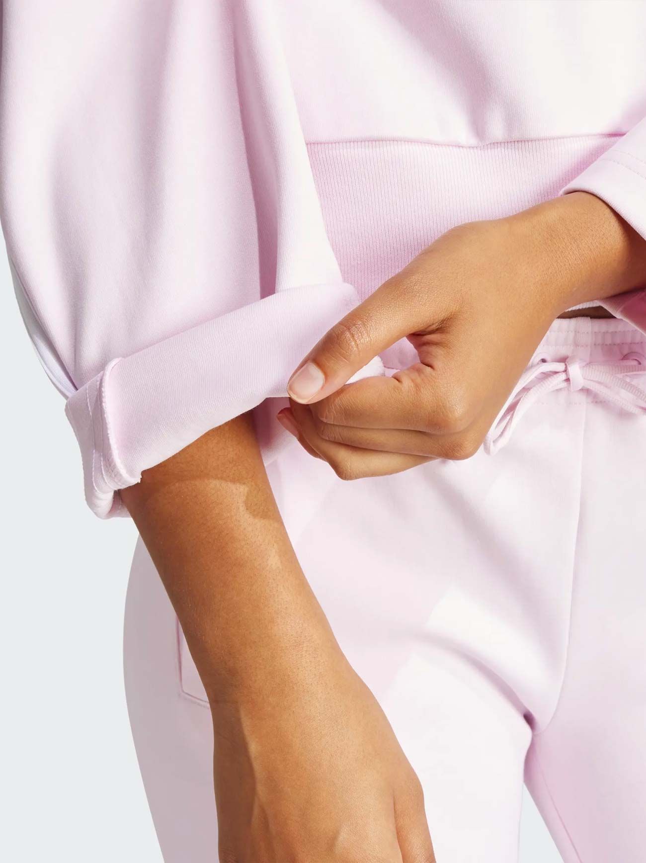 Adidas Womens Clear Pink Future Icons 3-Stripe Sweatshirt | Designerwear