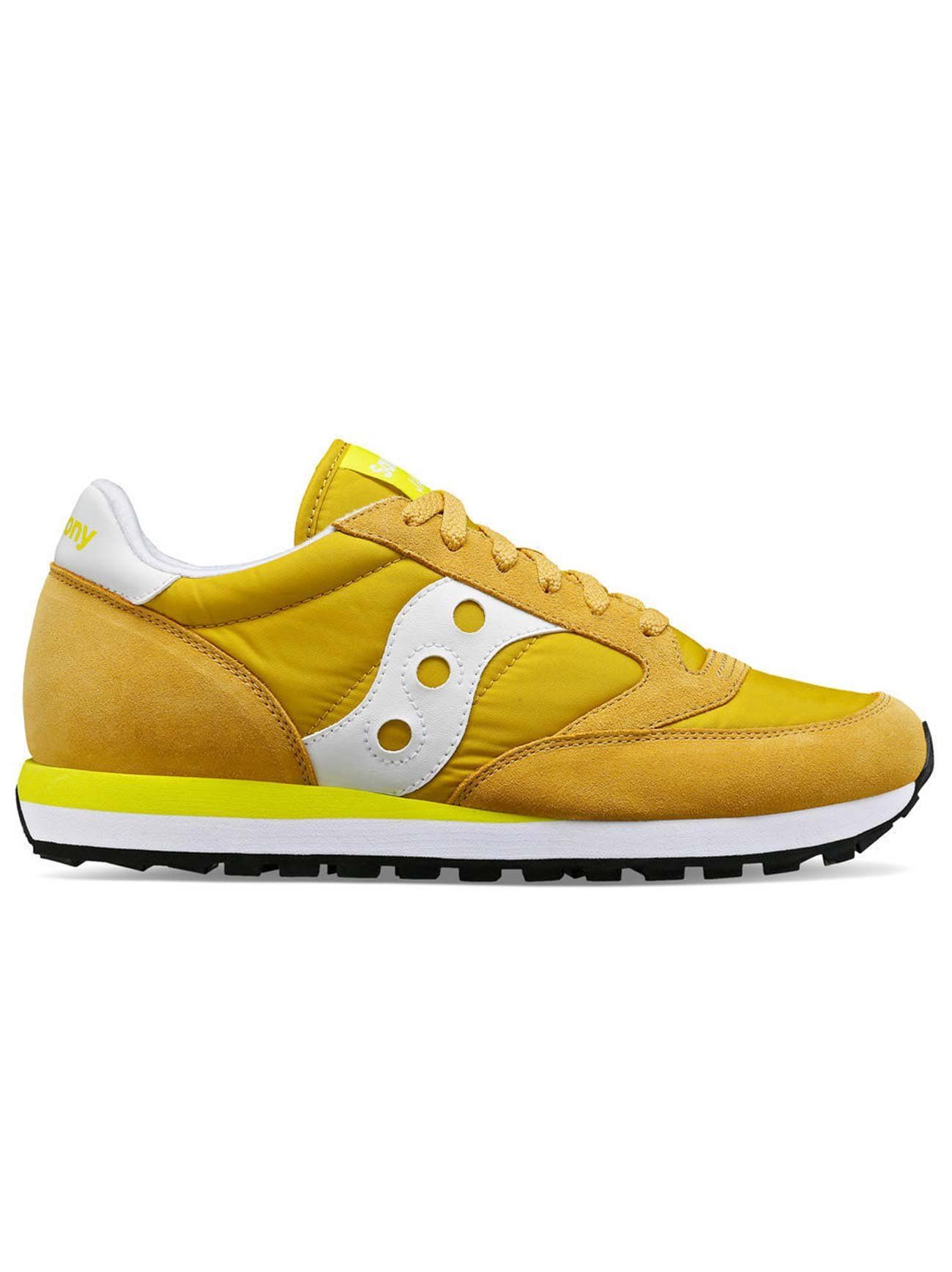 Saucony Mens Mustard White Jazz Original Trainer | Designerwear