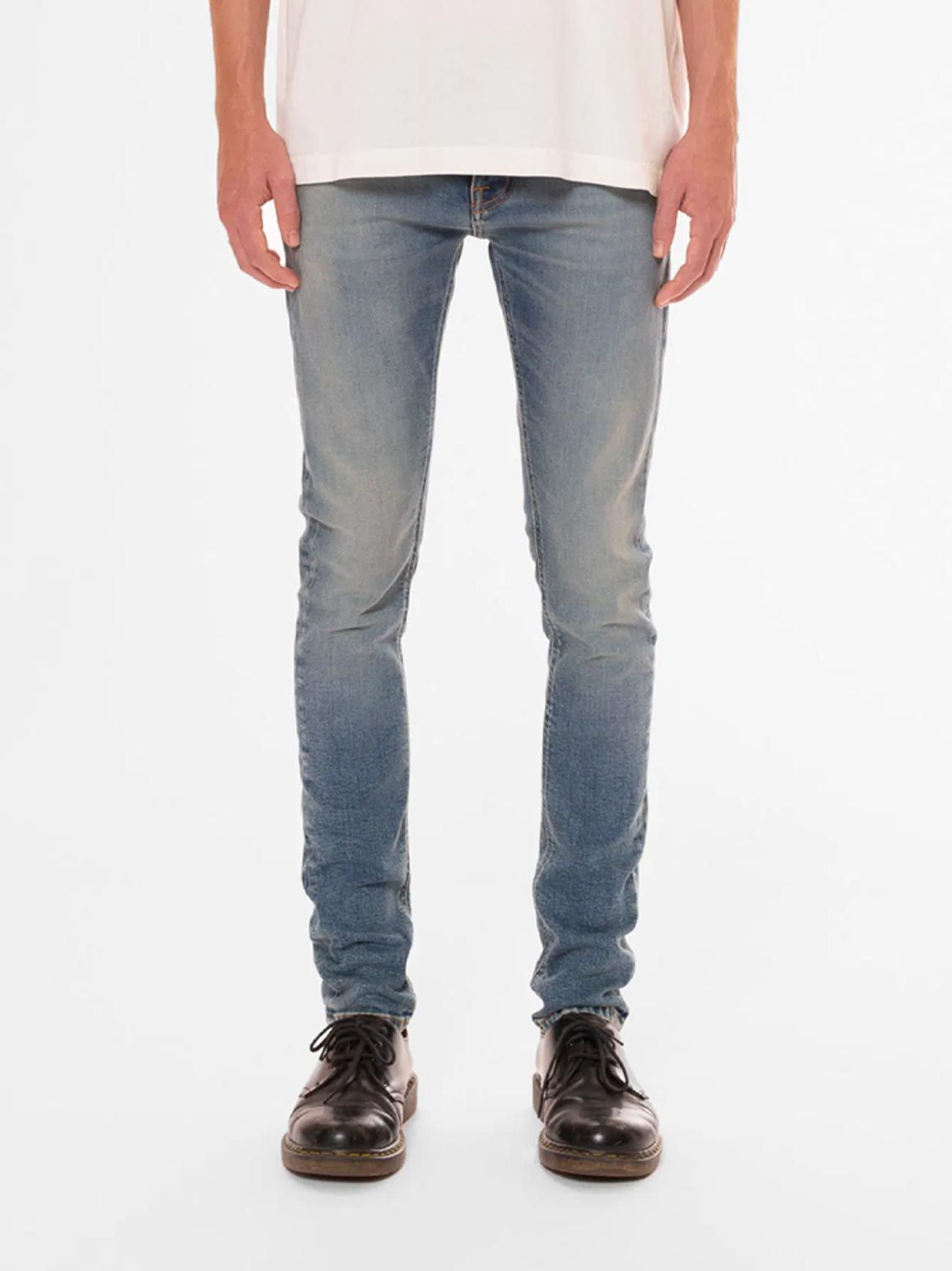 Nudie Jeans Mens Rustic Blue Tight Terry Jean | Designerwear