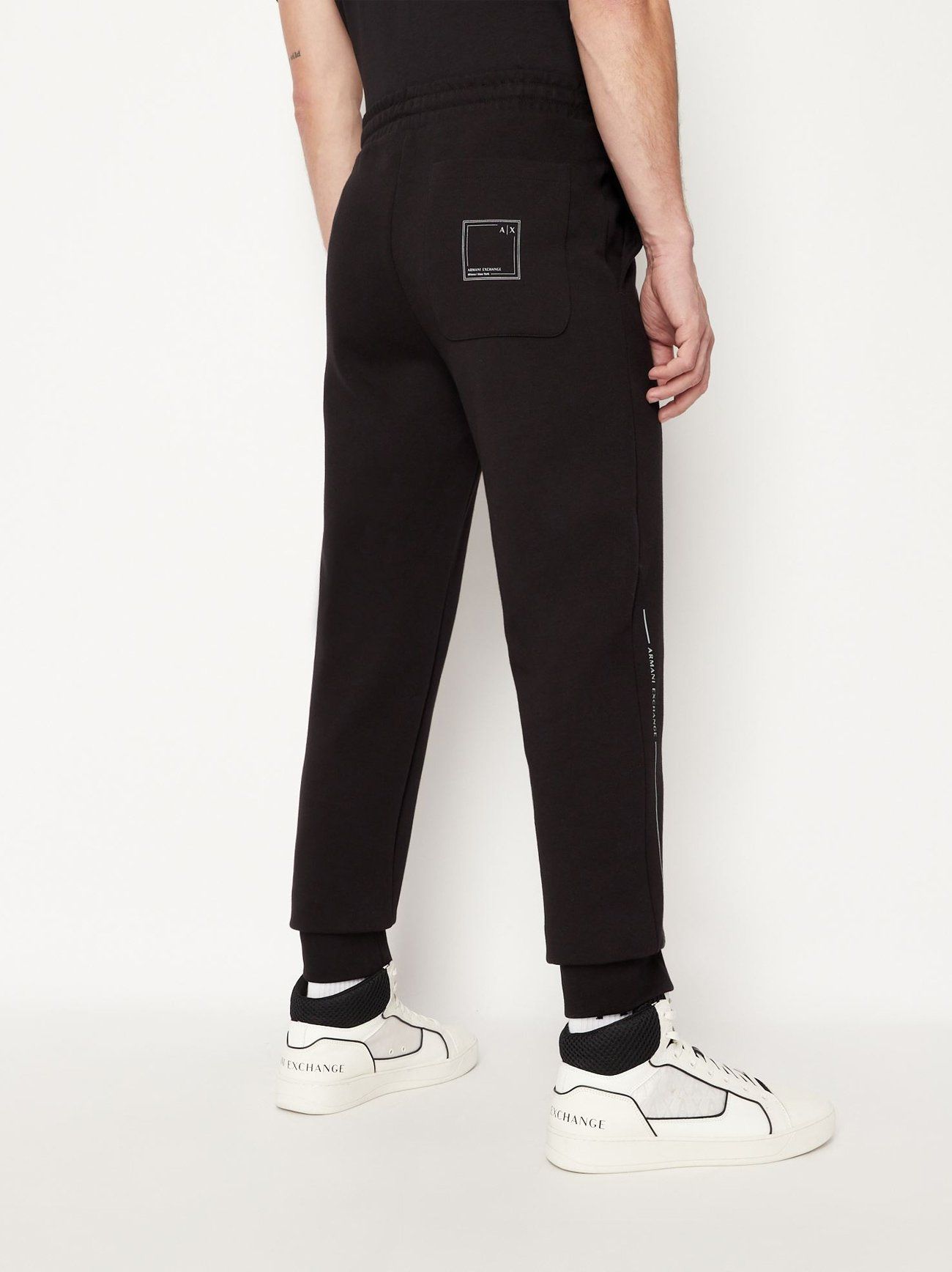 Armani Exchange Black Branded Jogging Pants For Men | Designerwear