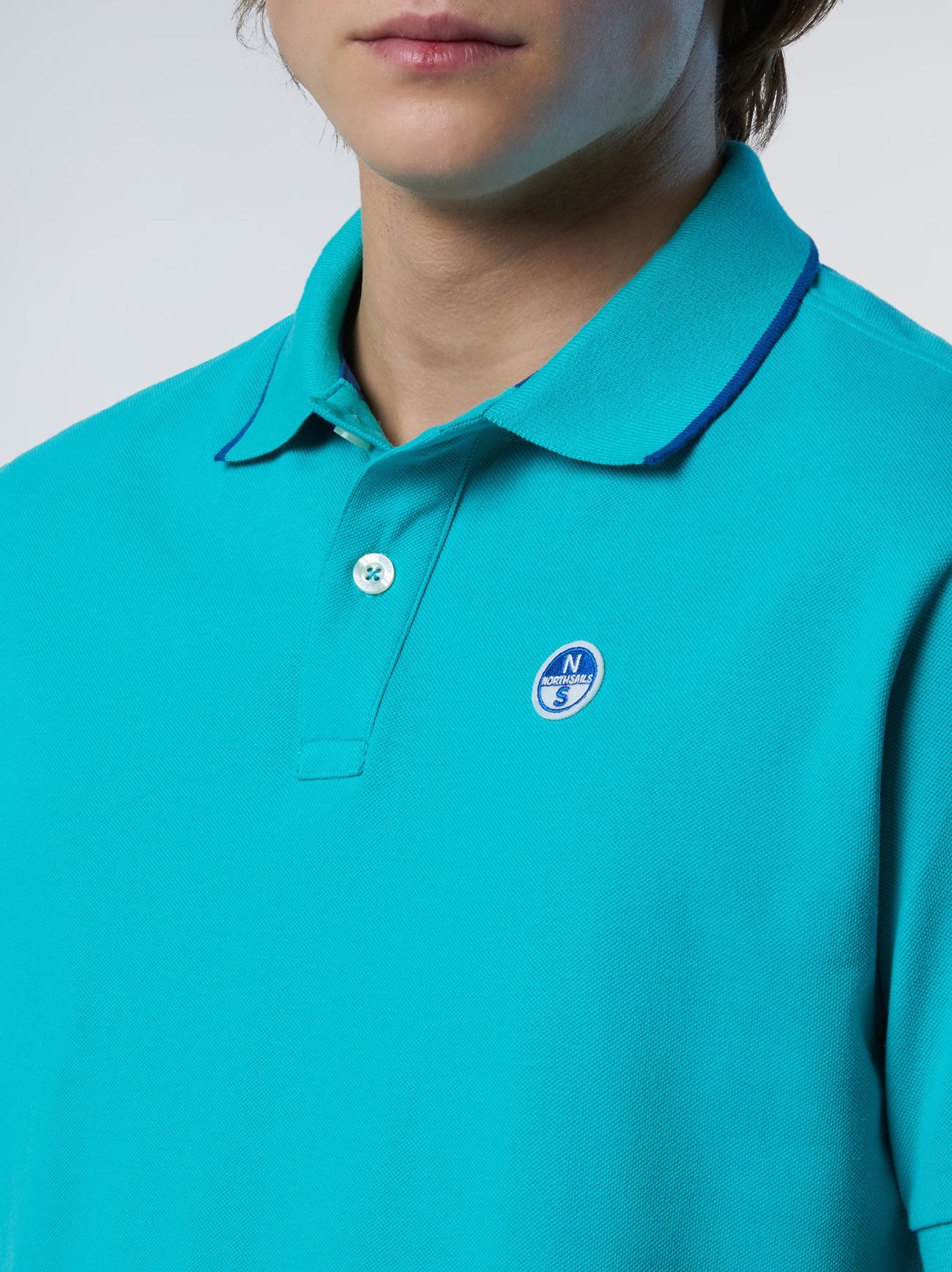 North Sails Mens Ceramic Striped Polo Shirt | Designerwear